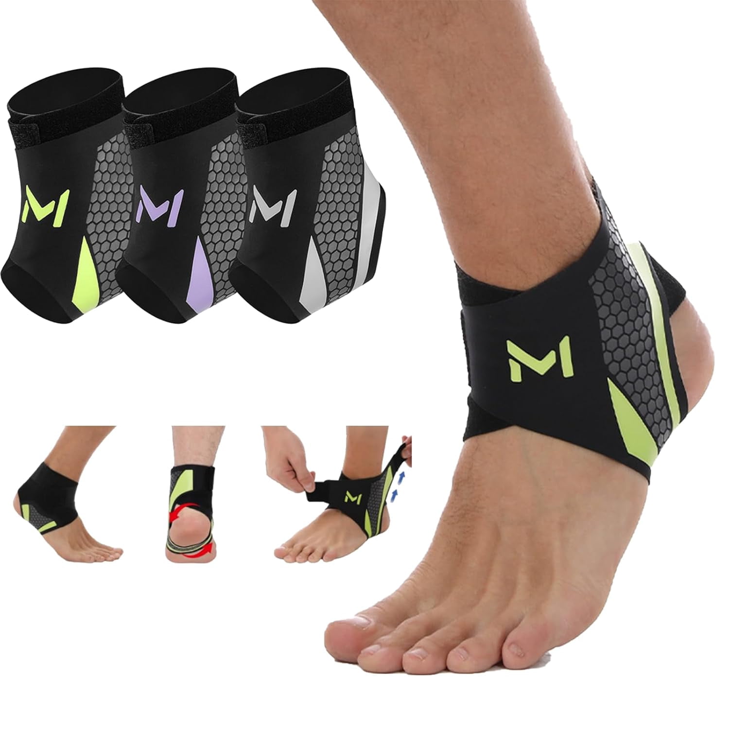 Ankle Brace Compression Support Stabilizer – Lace-Up Sports Brace for ...