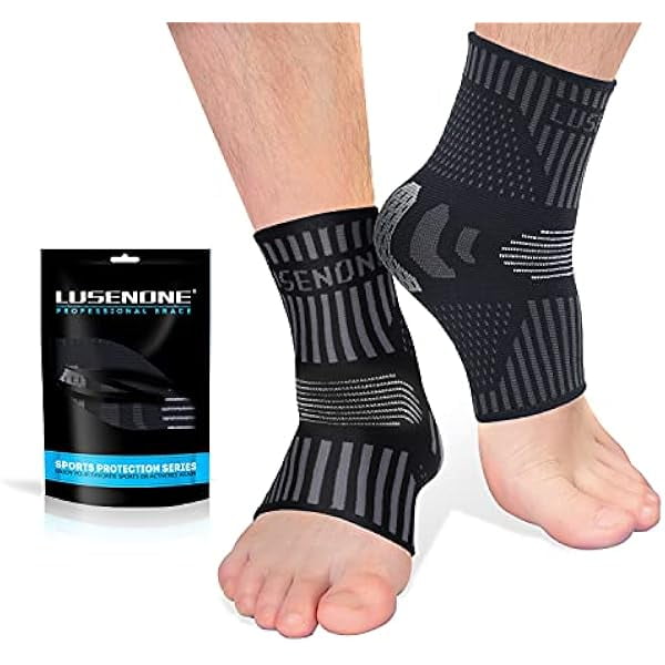 Ankle Brace for Women & Men (Pair), Compression Ankle Sleeve- Best ...