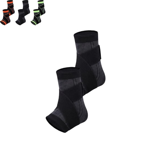 Ankle Brace with Adjustable Dual-Strap Compression, Copper-Infused ...