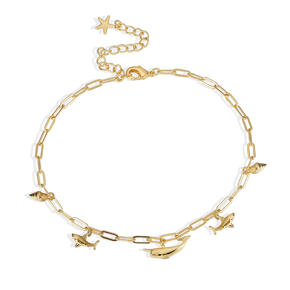 Ankle Bracelets For Women 18K Gold Plated Anklets For Women Waterproof ...