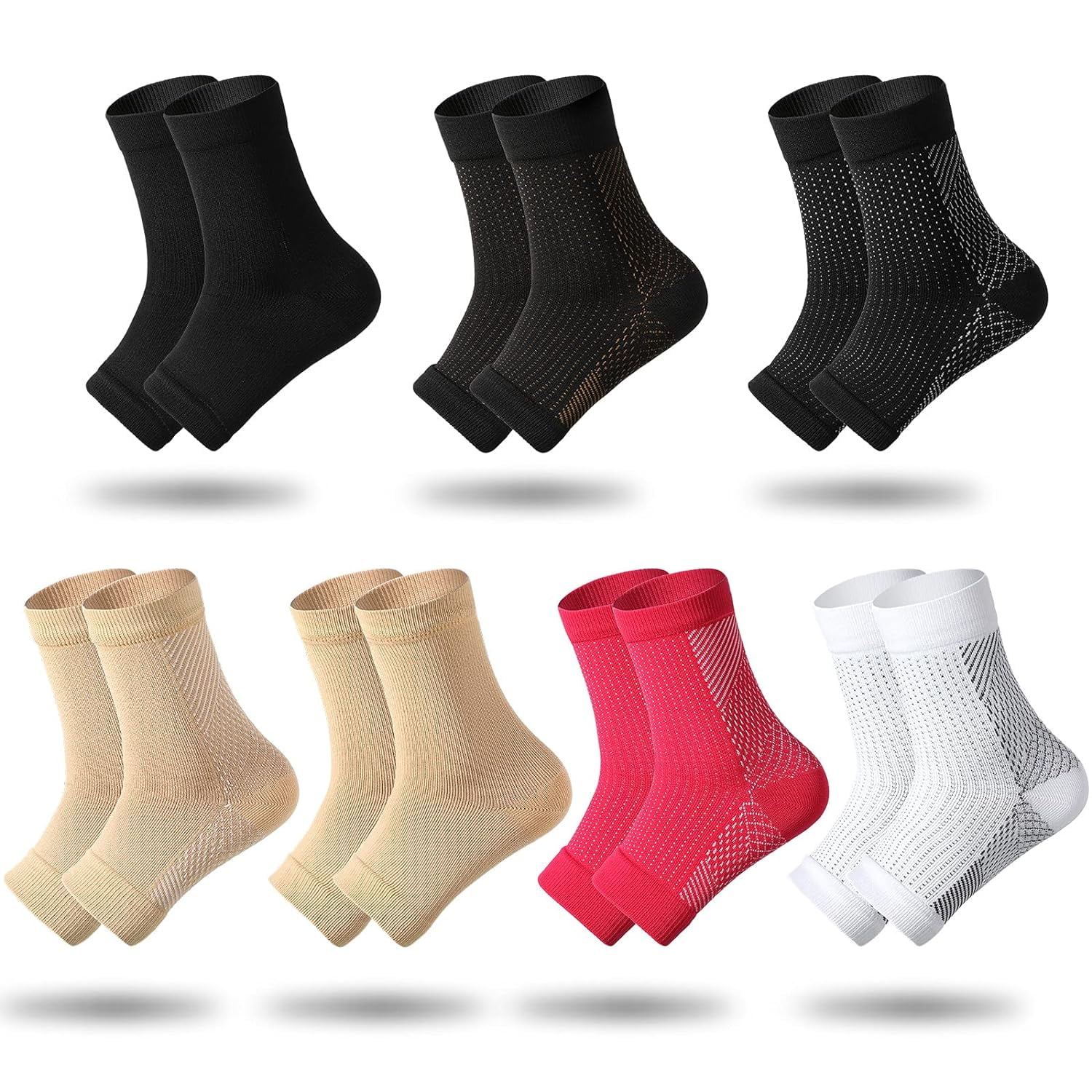 Ankle Compression Sleeve - Open Toe Compression Socks for Swelling ...