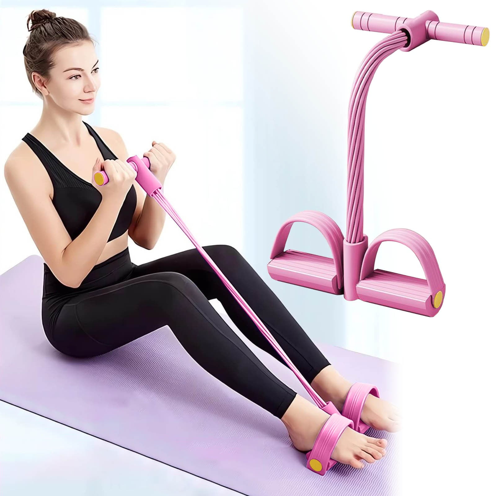 Ankle Resistance Bands, 10 Tube Pedal Puller 2025 Upgrade Fitness Bands ...