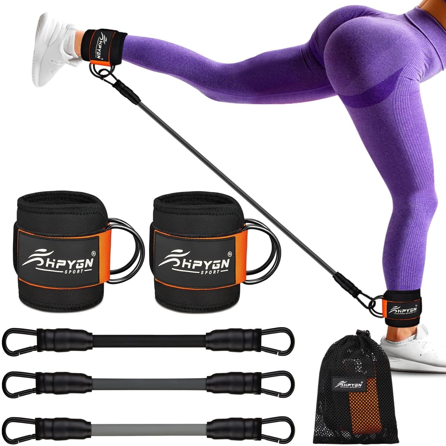 Ankle Resistance Bands, Ankle Bands for Working Out with Cuffs ...