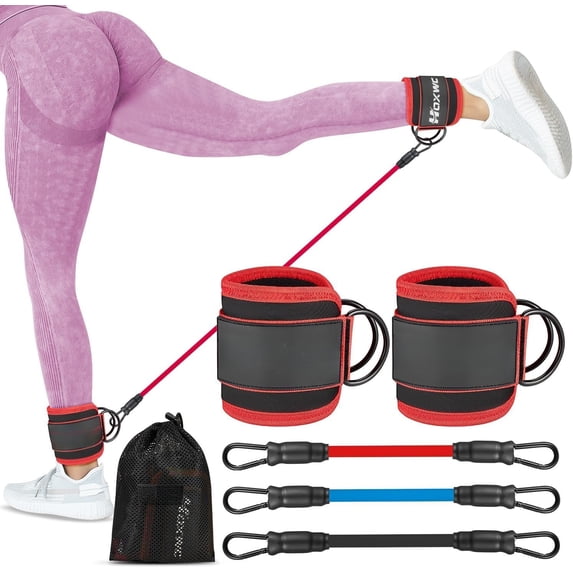 Ankle Resistance Bands with Cuffs, Ankle Bands for Working Out, Ankle ...