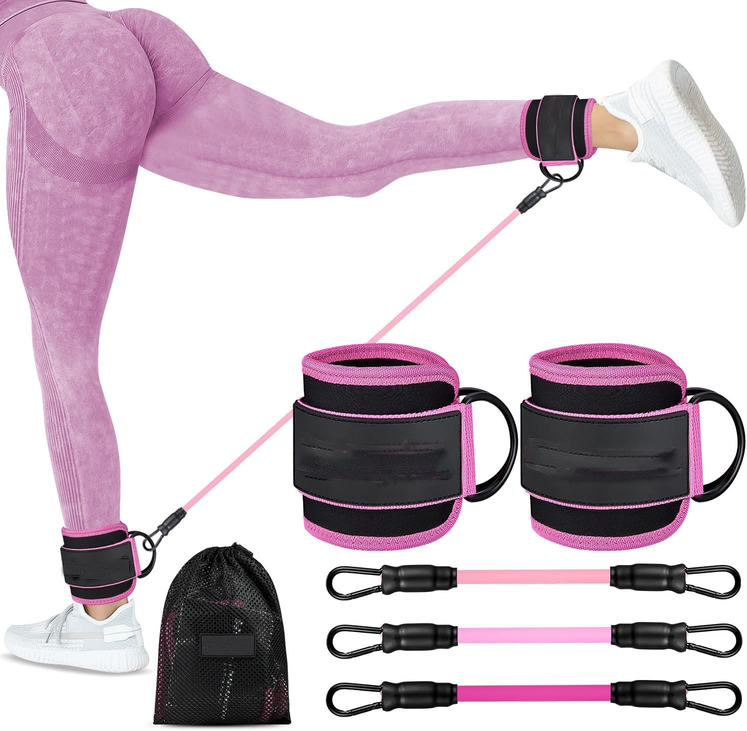 Ankle Resistance Bands with Cuffs, Ankle Bands for Working Out, Ankle ...