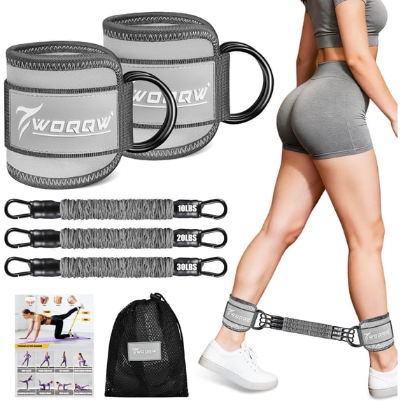 Ankle Resistance Bands with Cuffs, and Glutes Workout Equipment ...