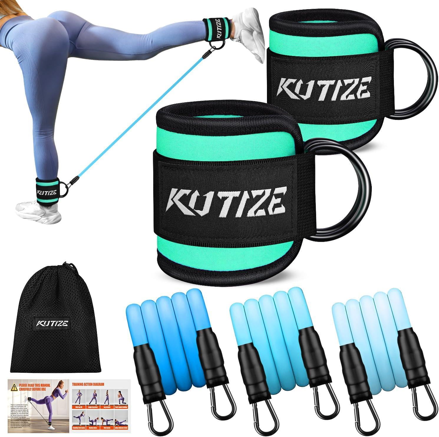 Ankle Resistance Bands with Cuffs for Women & Men - 3-Level Adjustable ...