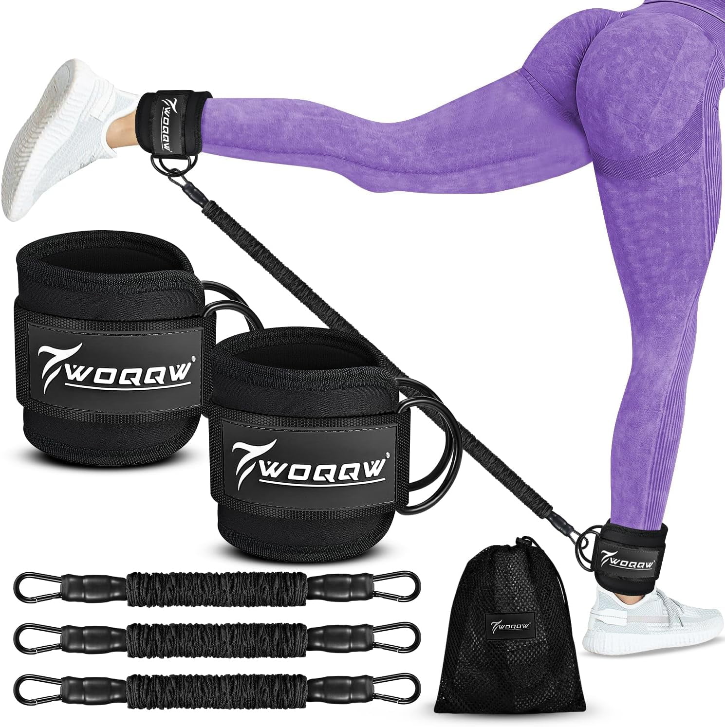 Ankle Resistance Bands with Cuffs, Ankle Bands for Working Out, Glutes ...