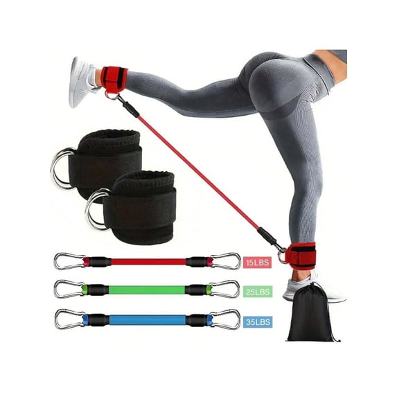 Ankle Resistance Bands Set with Adjustable Straps for Leg and Glute ...