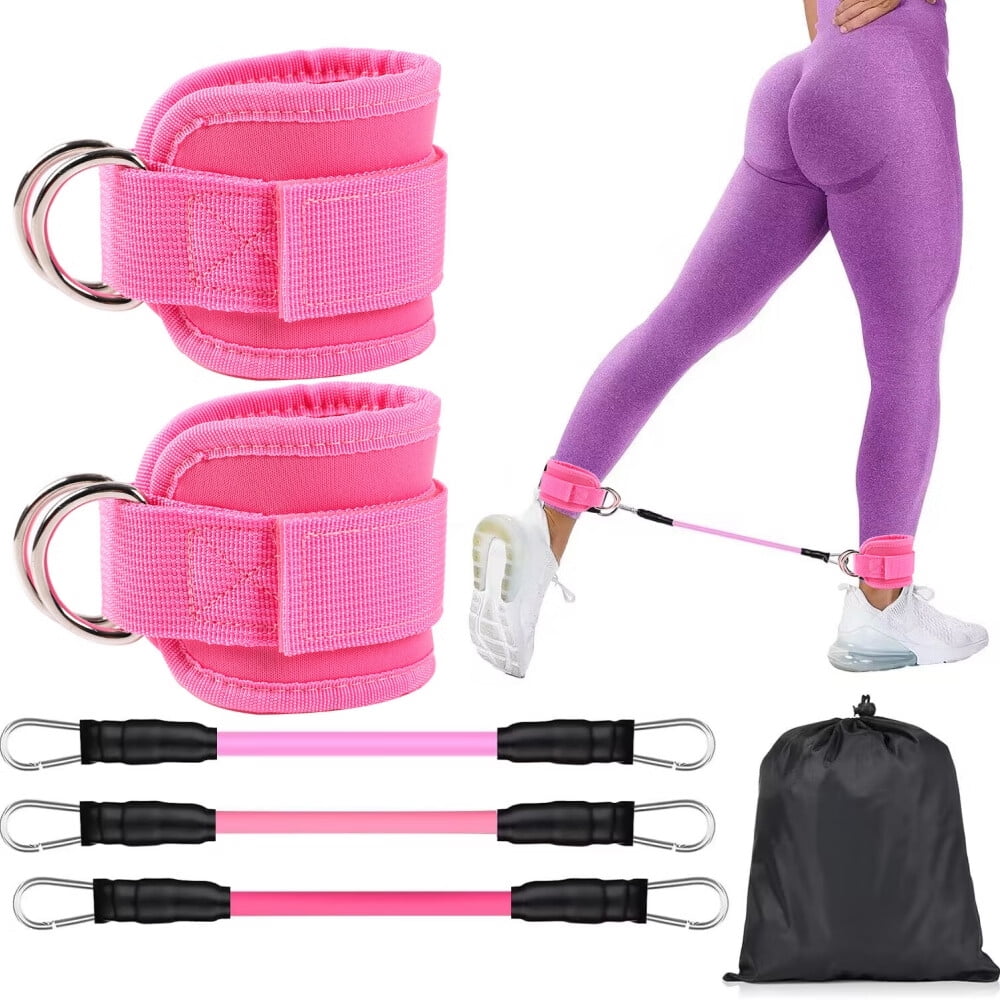 Ankle Resistance Bands with Cuffs,Glutes Workout Equipment,Ankle Bands ...