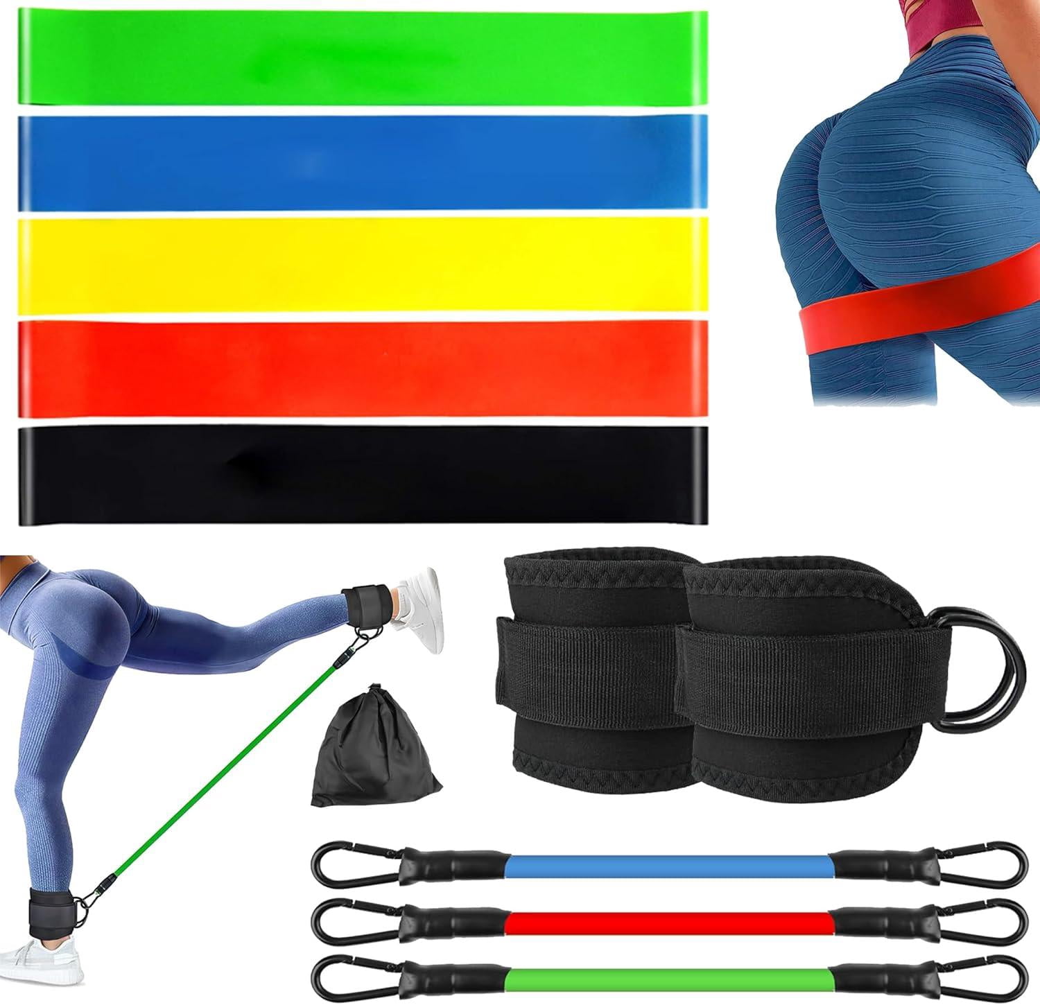 Ankle Resistance Bands with Cuffs, Home Gym Workout Equipment, Lifting ...
