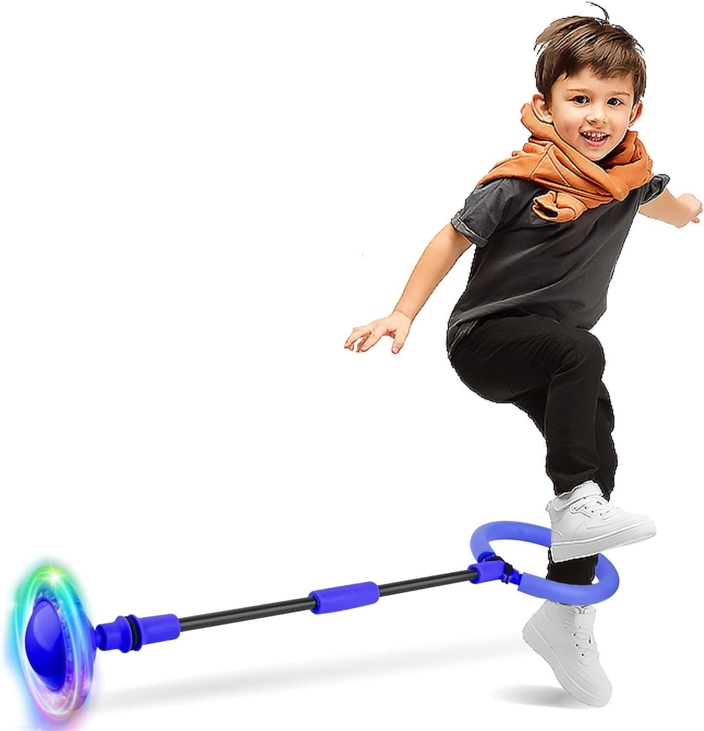 Ankle Skip Ball for Kids, Foldable Skip it with Colorful Flash Wheel ...