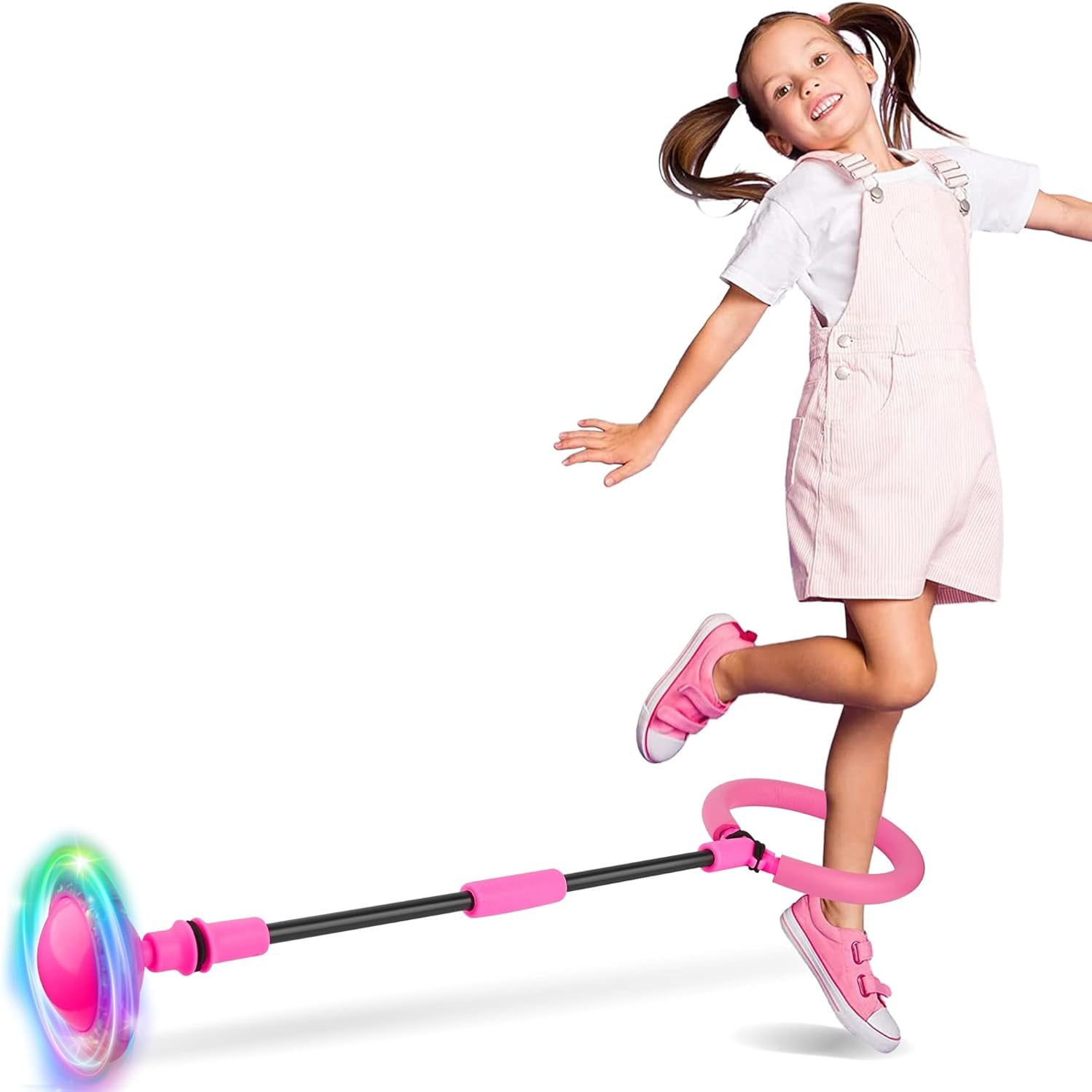 L-ANMTU Ankle Skip Ball for Kids, Foldable Skip it with Light-up Flash ...