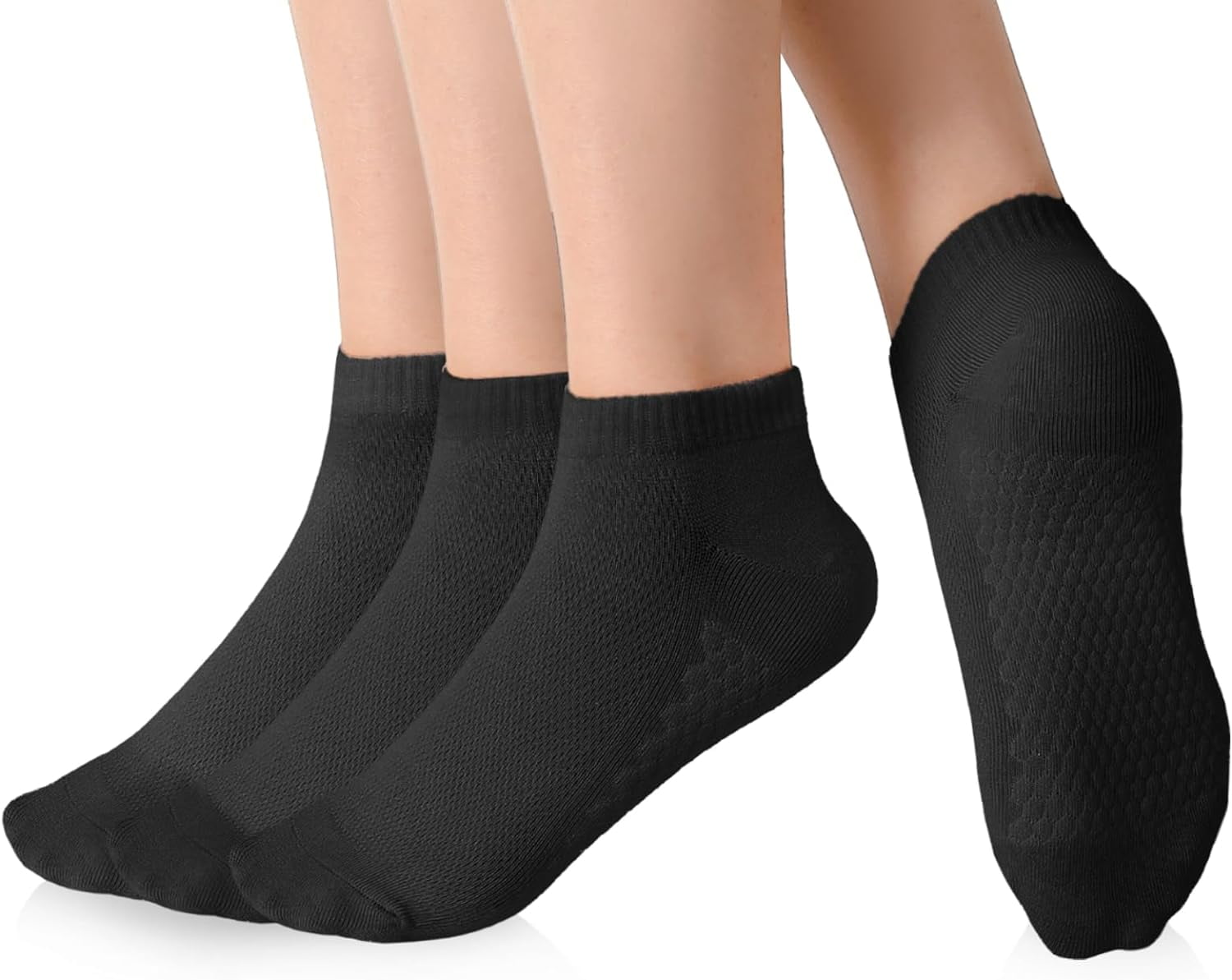 Ankle Socks for Women Running Athletic Low Cut No Show Socks Cotton Cushioned 3 Pair - Walmart.com