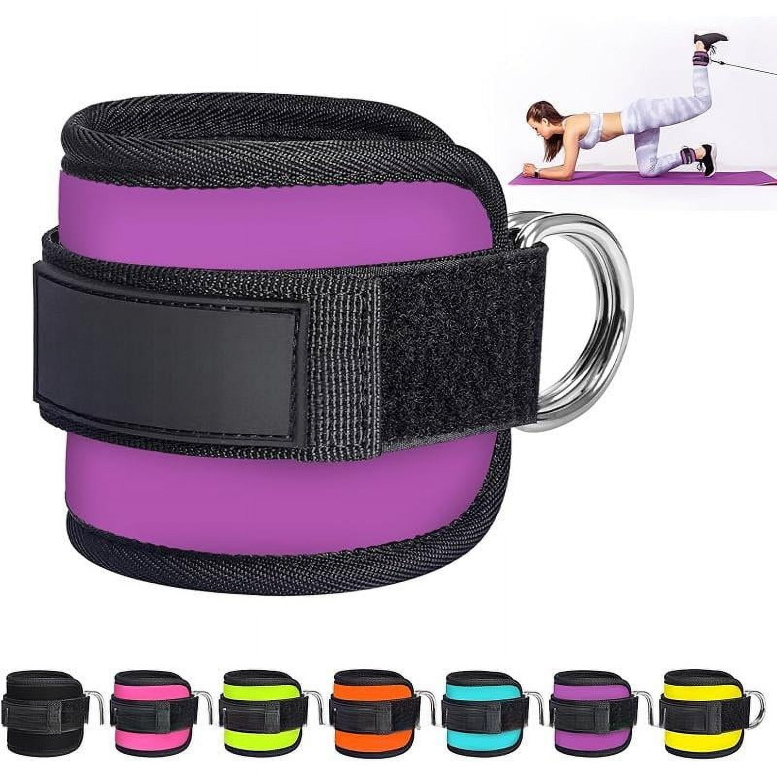 Ankle Strap for Cable Machine, Gym Ankle Cuff for Kickbacks, Leg ...