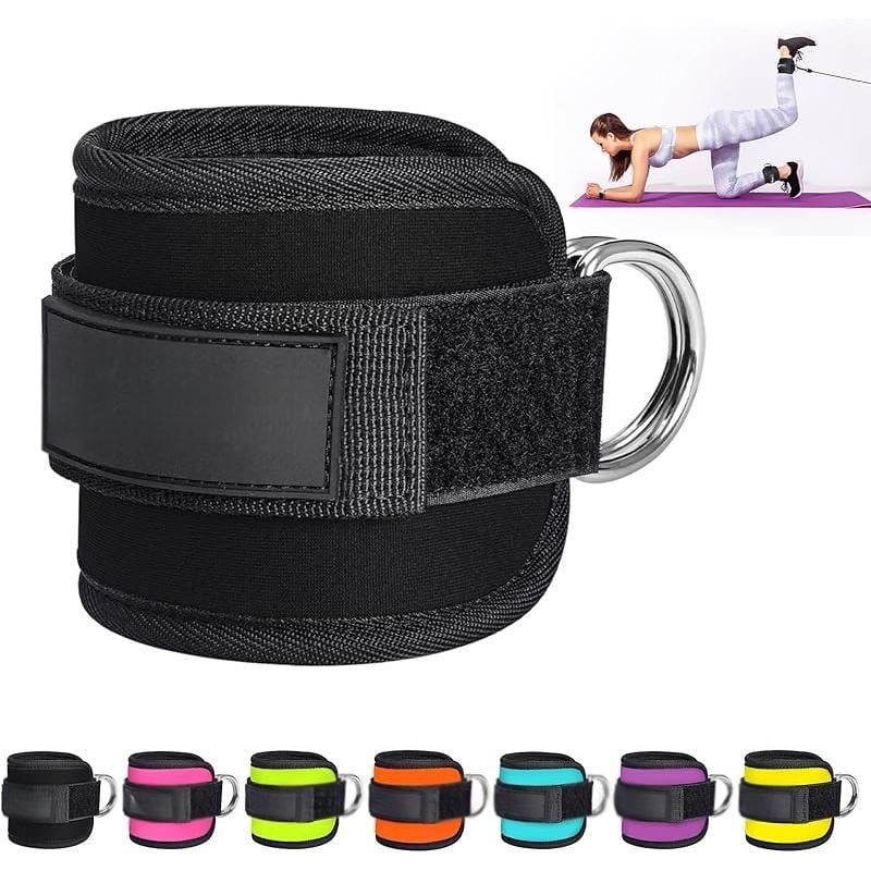 Ankle Strap for Cable Machine, Gym Ankle Cuff for Kickbacks, Leg ...