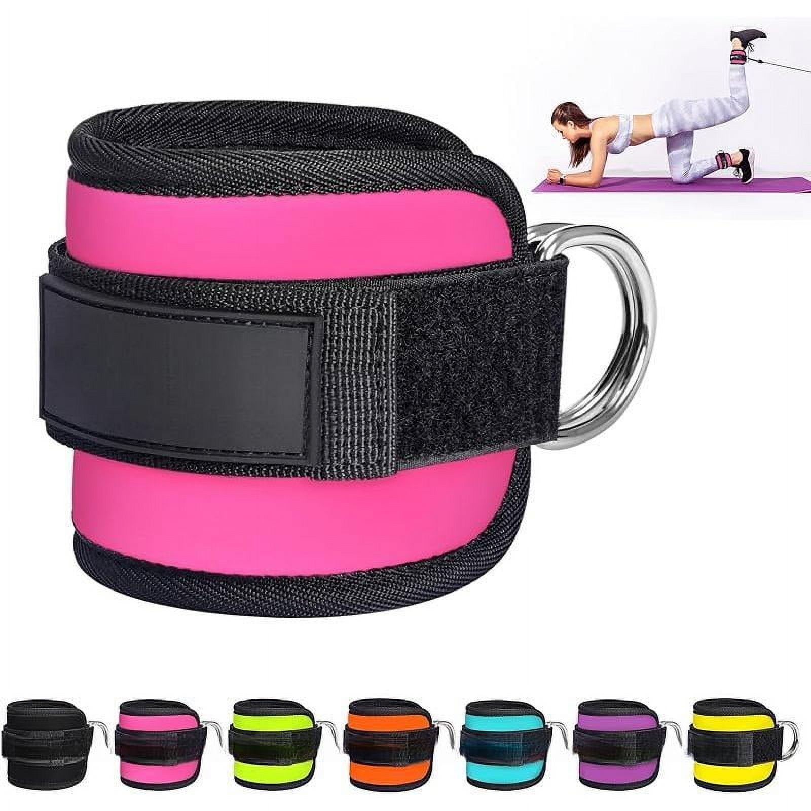 Ankle Strap for Cable Machine, Gym Ankle Cuff for Kickbacks, Leg ...