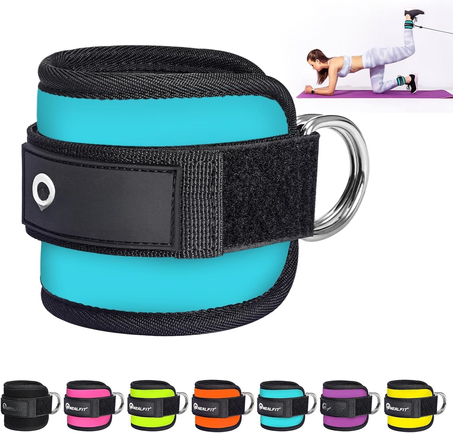 Ankle Strap for Machine, Gym Ankle Cuff for Kickbacks, Extensions ...