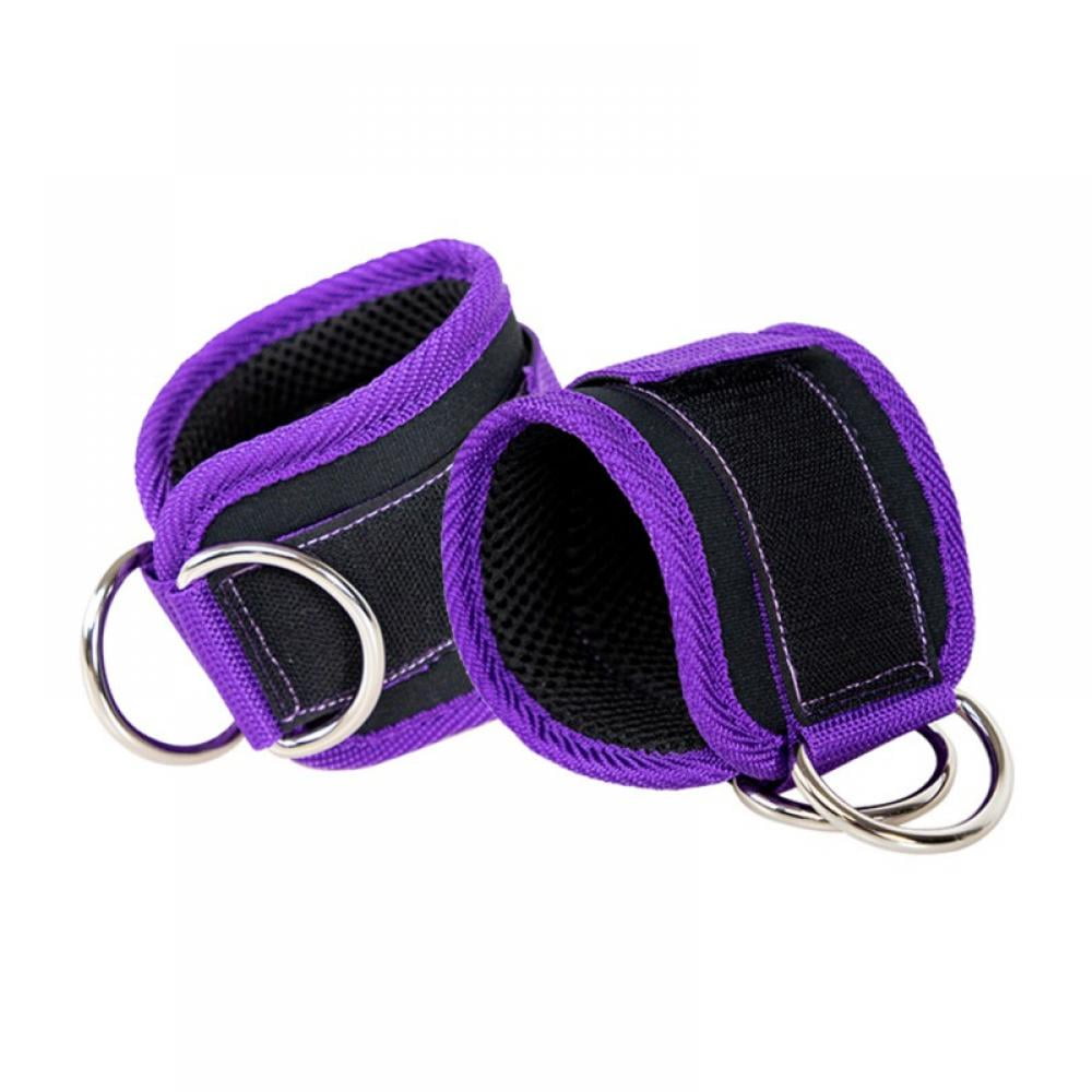Ankle Straps for Cable Machines D-Ring Gym Adjustable Premium Cuffs to ...