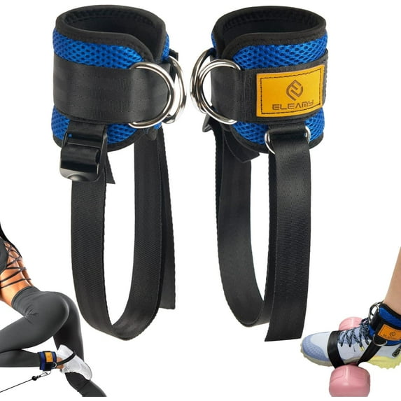 Ankle Straps for Dumbbells Weights and Cable Machines, Dumbbell Foot Attachment, Tibialis ...