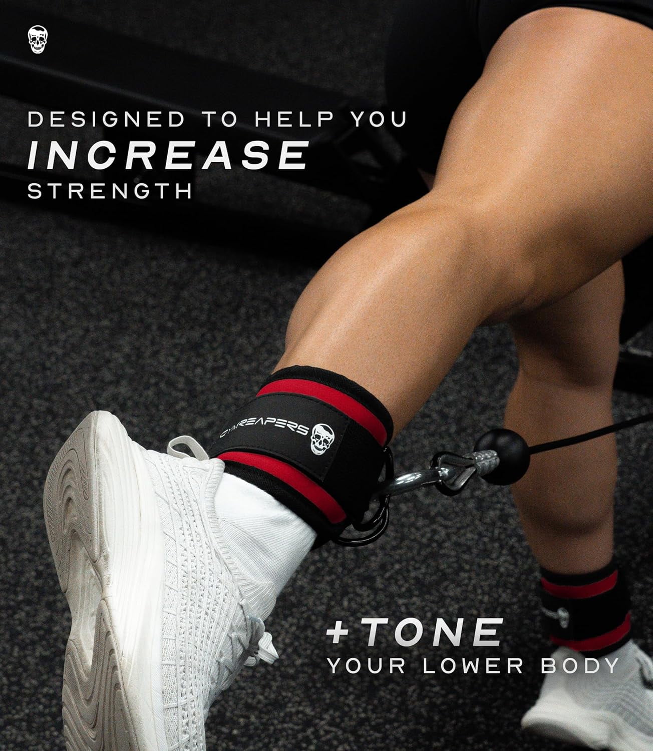 Ankle Straps (Pair) For Cable Machine Kickbacks, Glute Workouts, Lower Body Exercises ...