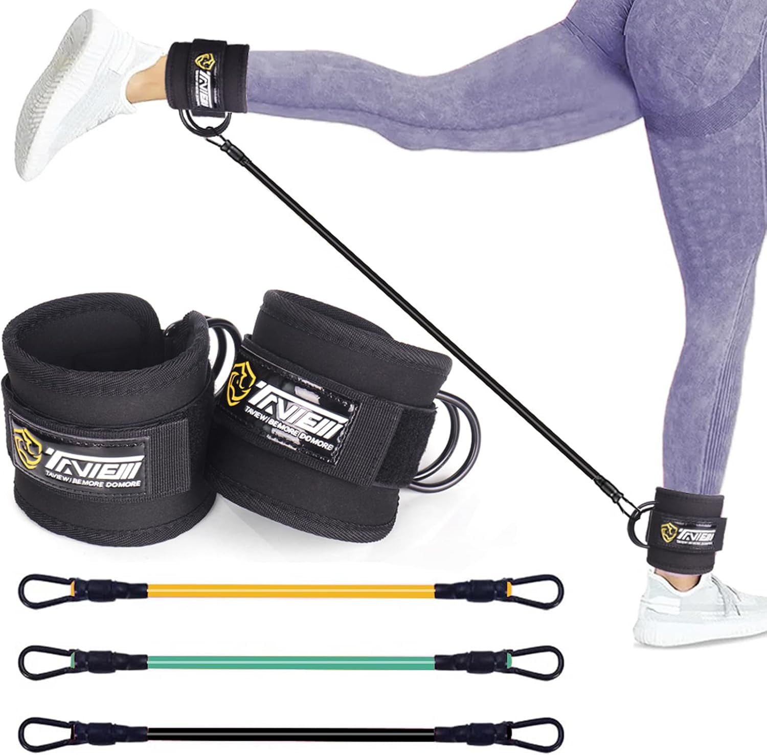 Ankle Straps Resistance Bands with Cuffs, Ankle Bands for Working Out ...