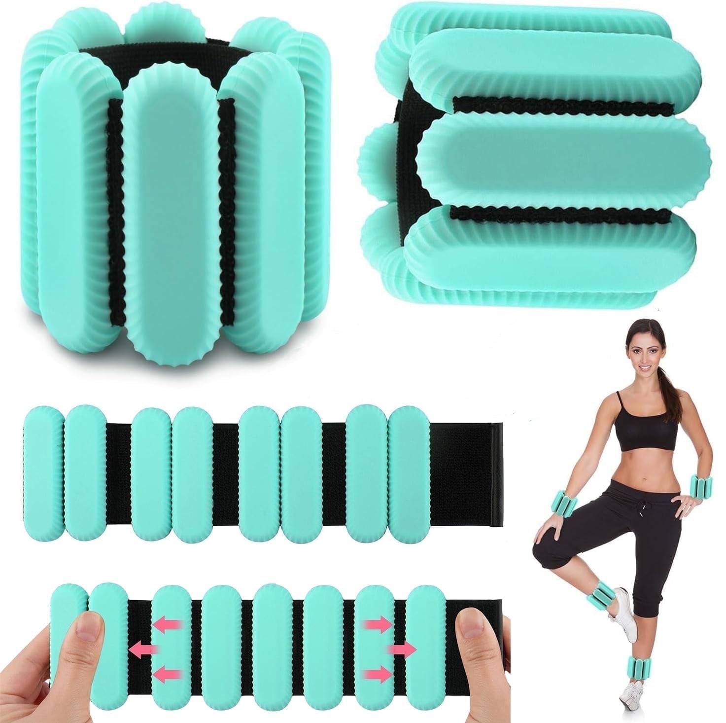 Ankle & Wrist Weights Set, Adjustable Wrist Weighted for Strength ...