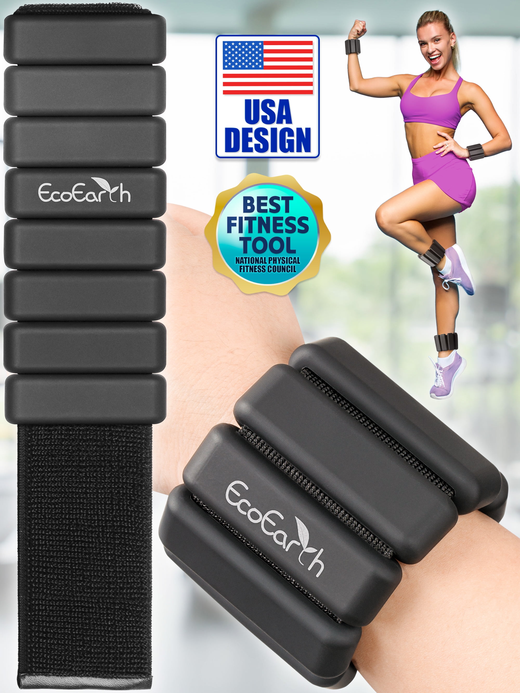 Ankle & Wrist Weights for Men & Women, Weighted Bracelets, Adjustable ...