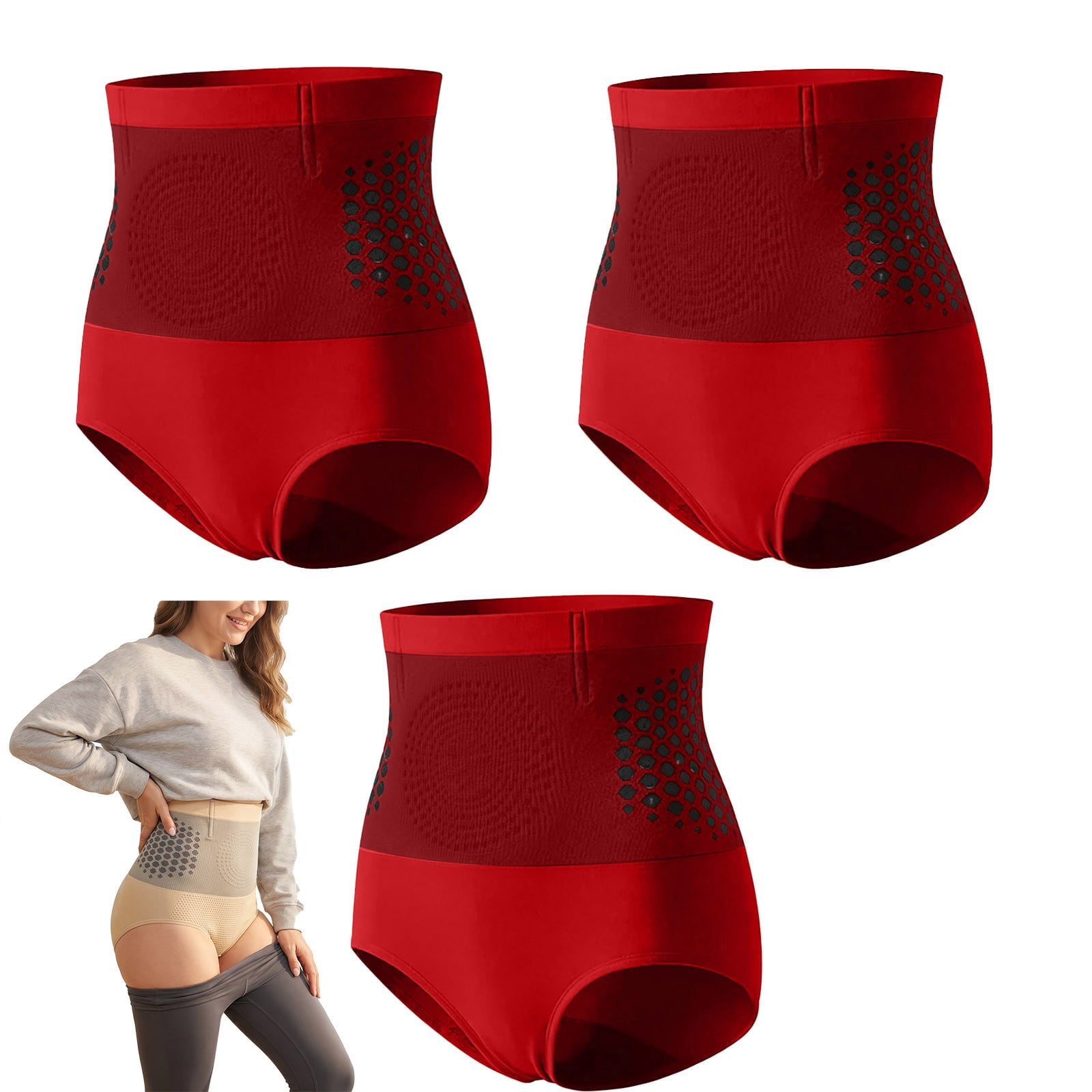 Ankola 3PC Tummy Control Shapewear Panties for Women High Waisted Body ...