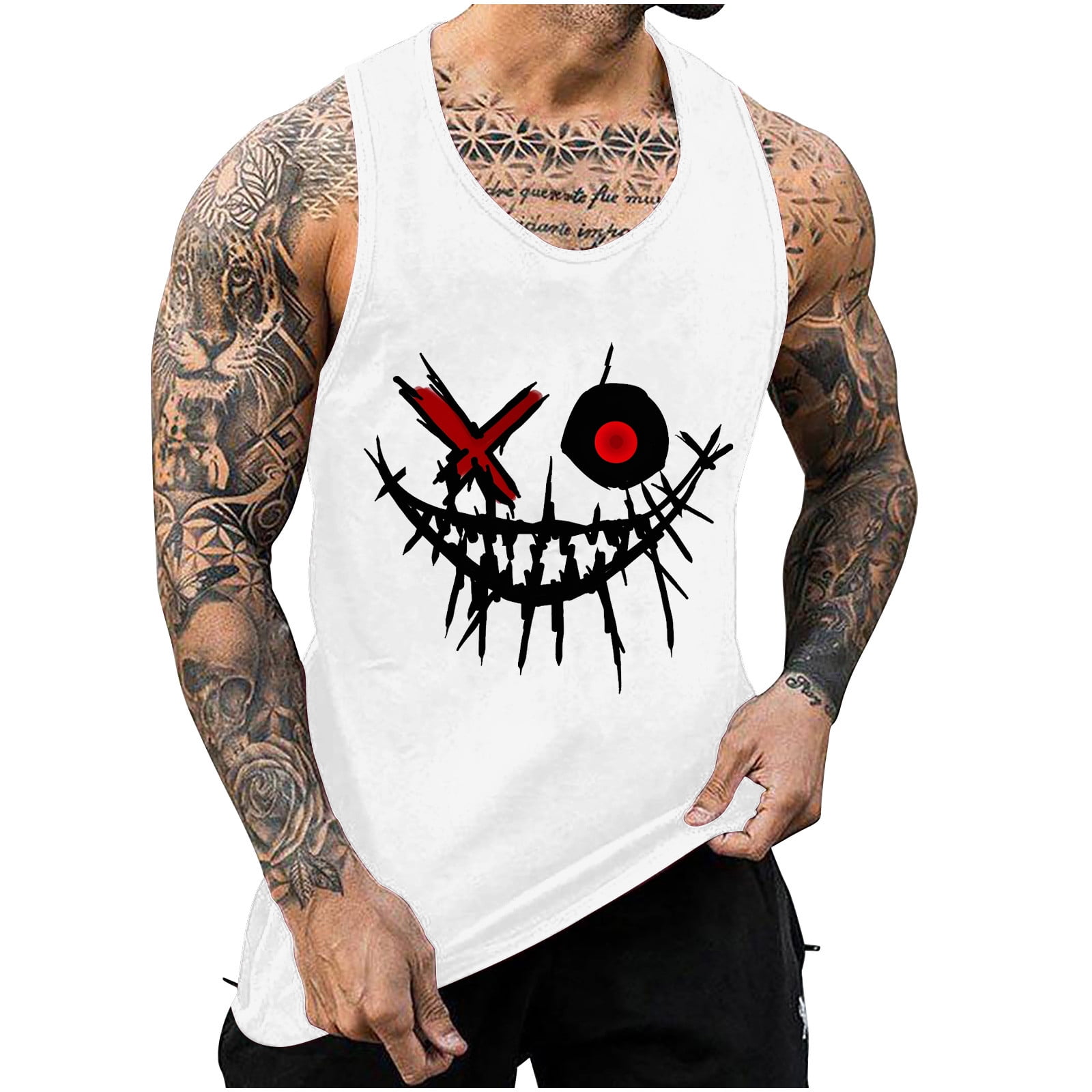 Ankola Halloween Mens Tank Top Novelty Sleeveless Shirts for Men ...