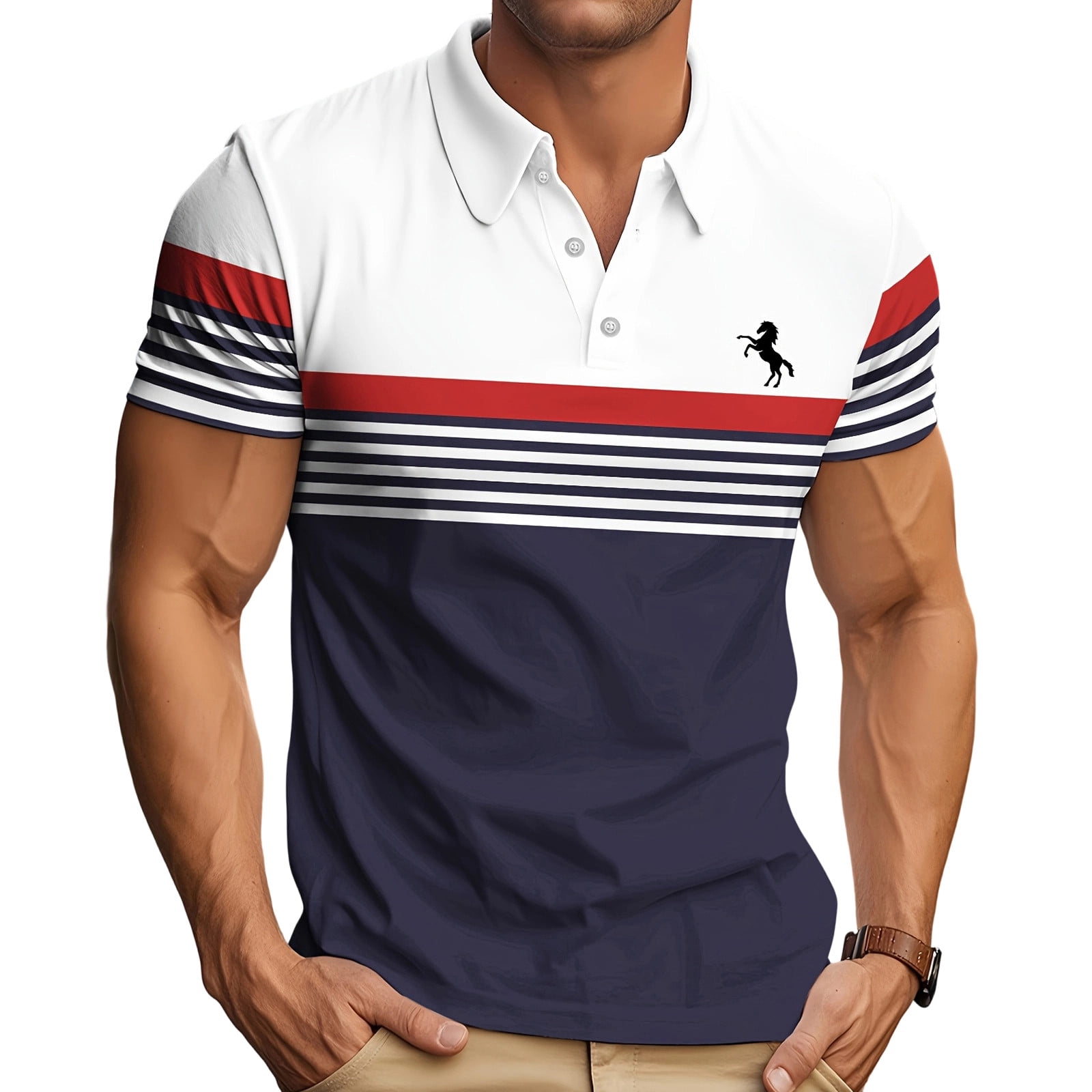 Ankola Mens Golf Shirt Dry Fit Athletic Polo Shirts Moisture Wicking ...