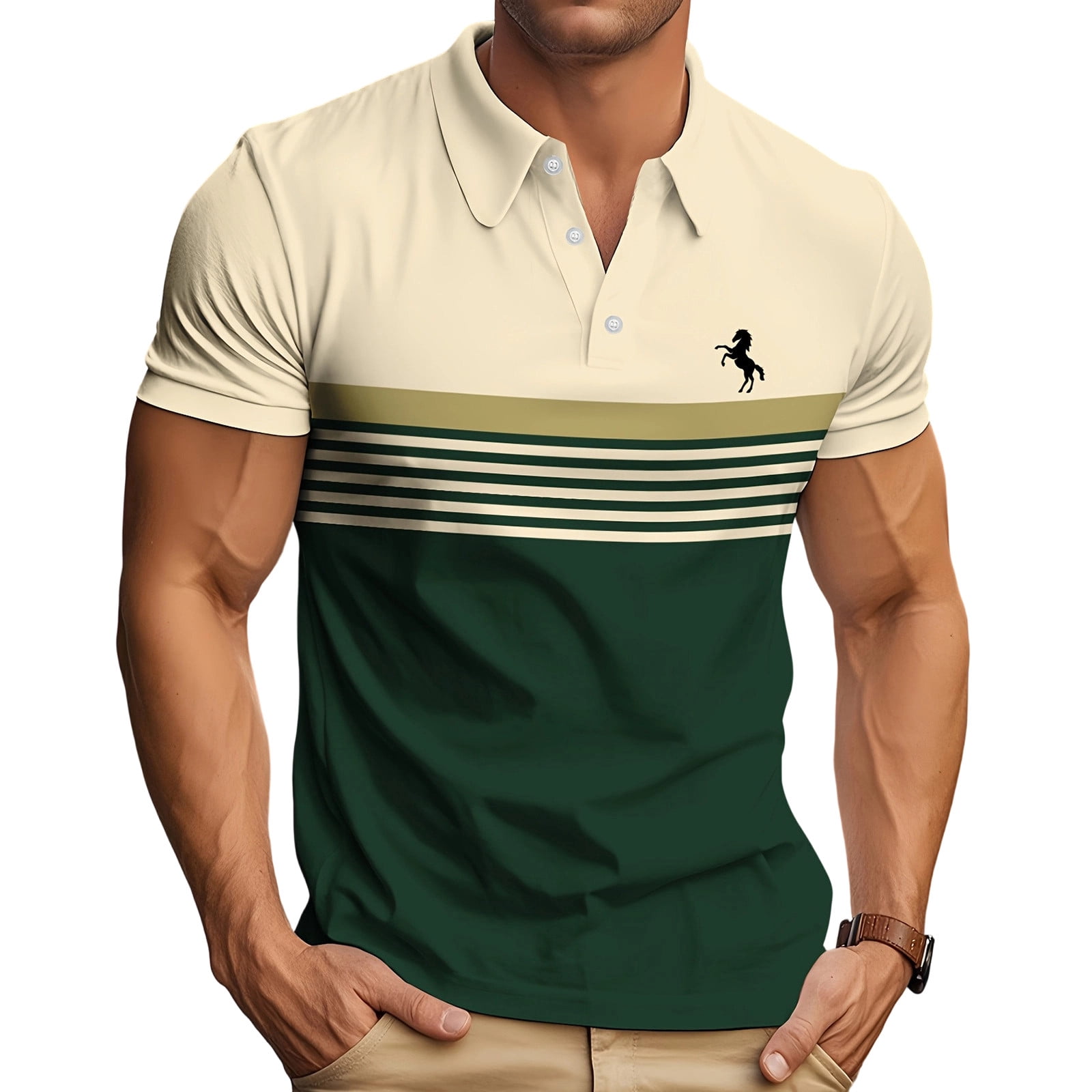 Ankola Mens Golf Shirt Dry Fit Athletic Polo Shirts Moisture Wicking ...