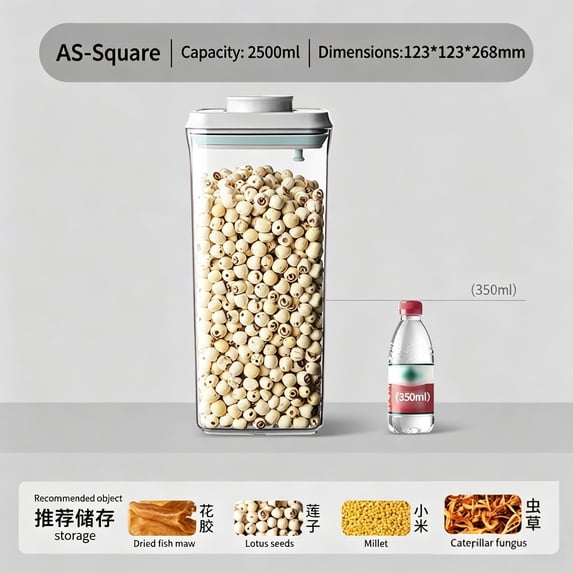 Ankoo Kitchen Snack Storage Jar Grain Storage Box Nut Sealed Box Candy ...