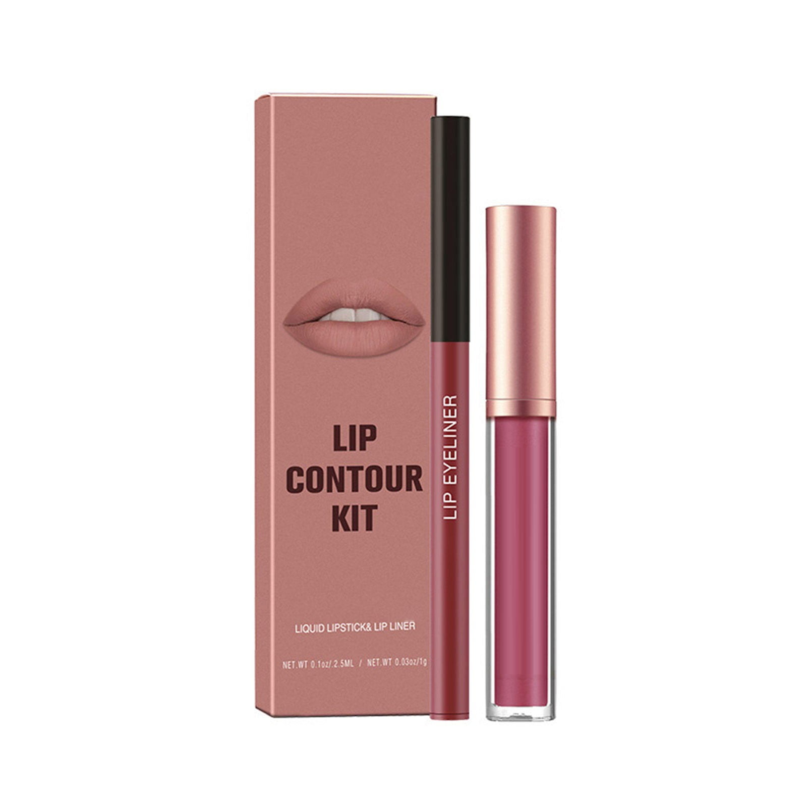 Ankoty 1+1 Mattes Liquid Lipstick Lipliner Set One Steps Lip Makeup Set ...