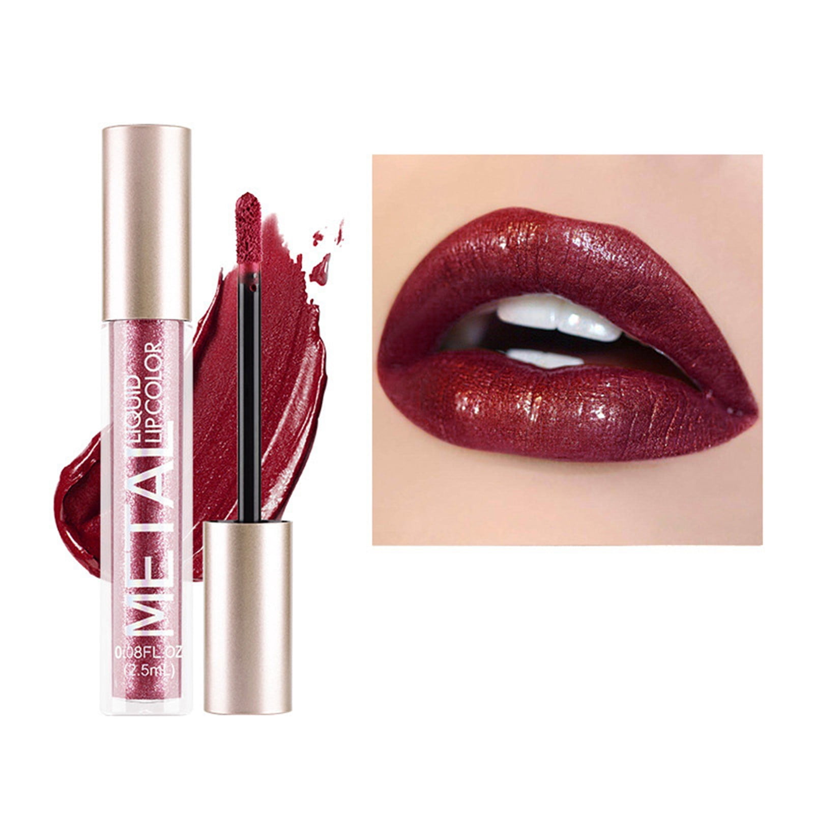 Ankoty Claret Lip Glosses Big Savings! Makeup Metallic Liquid Lipstick ...