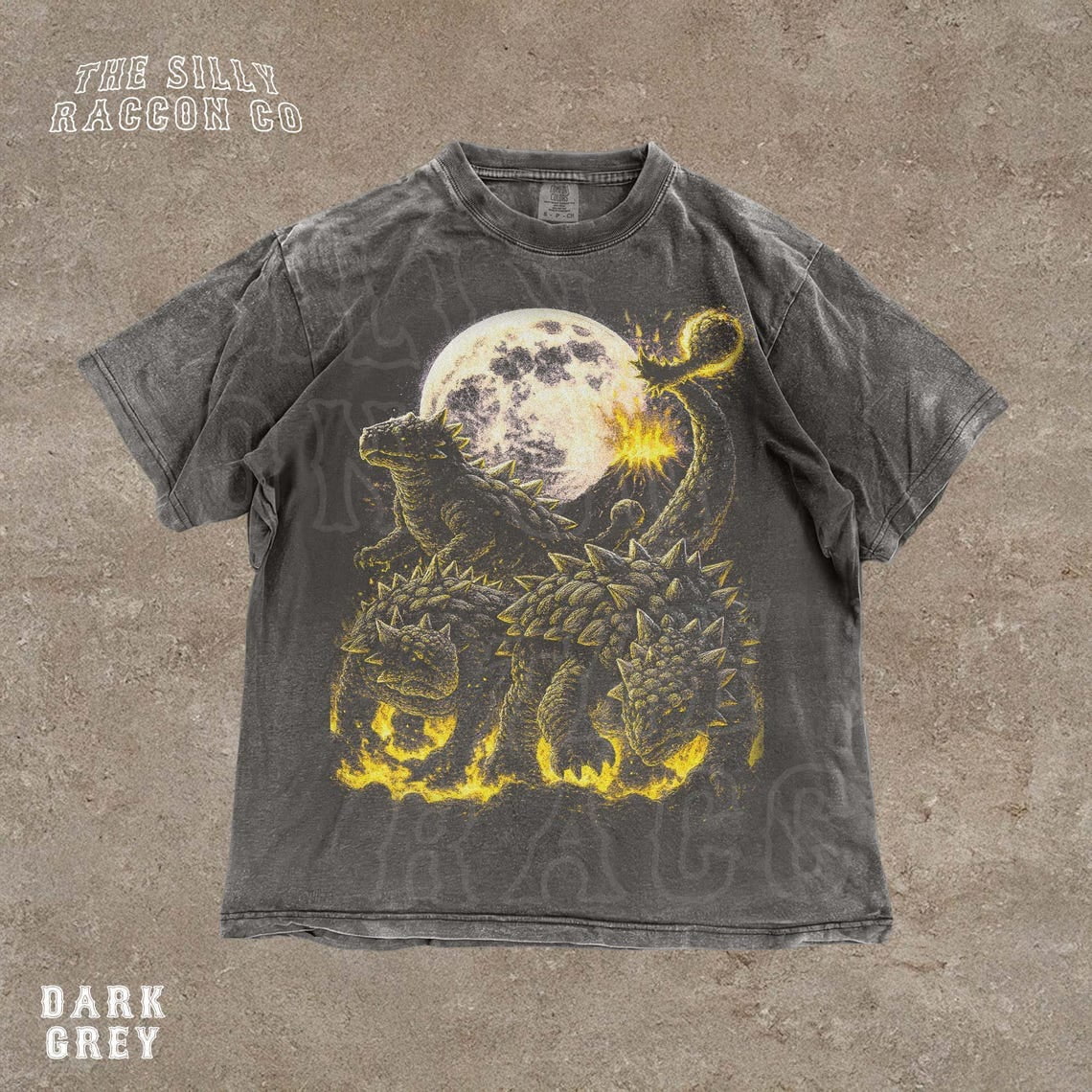 Ankylosaurus Celestial Vintage Spike Dinosaur Retro Washed Shirt for ...