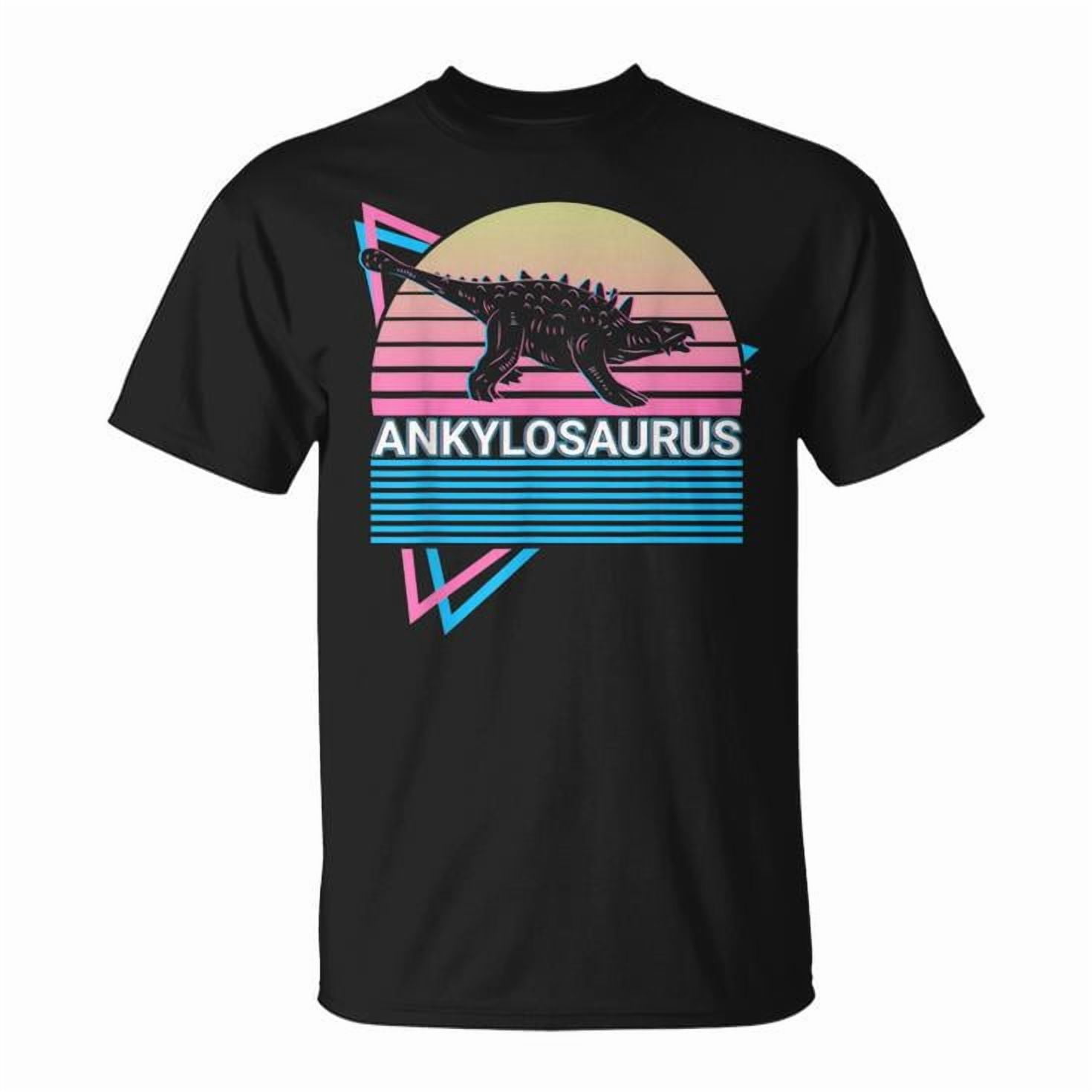 Ankylosaurus Dinosaur Retro Graphic Tee Unisex Adult Cotton Shirt for ...