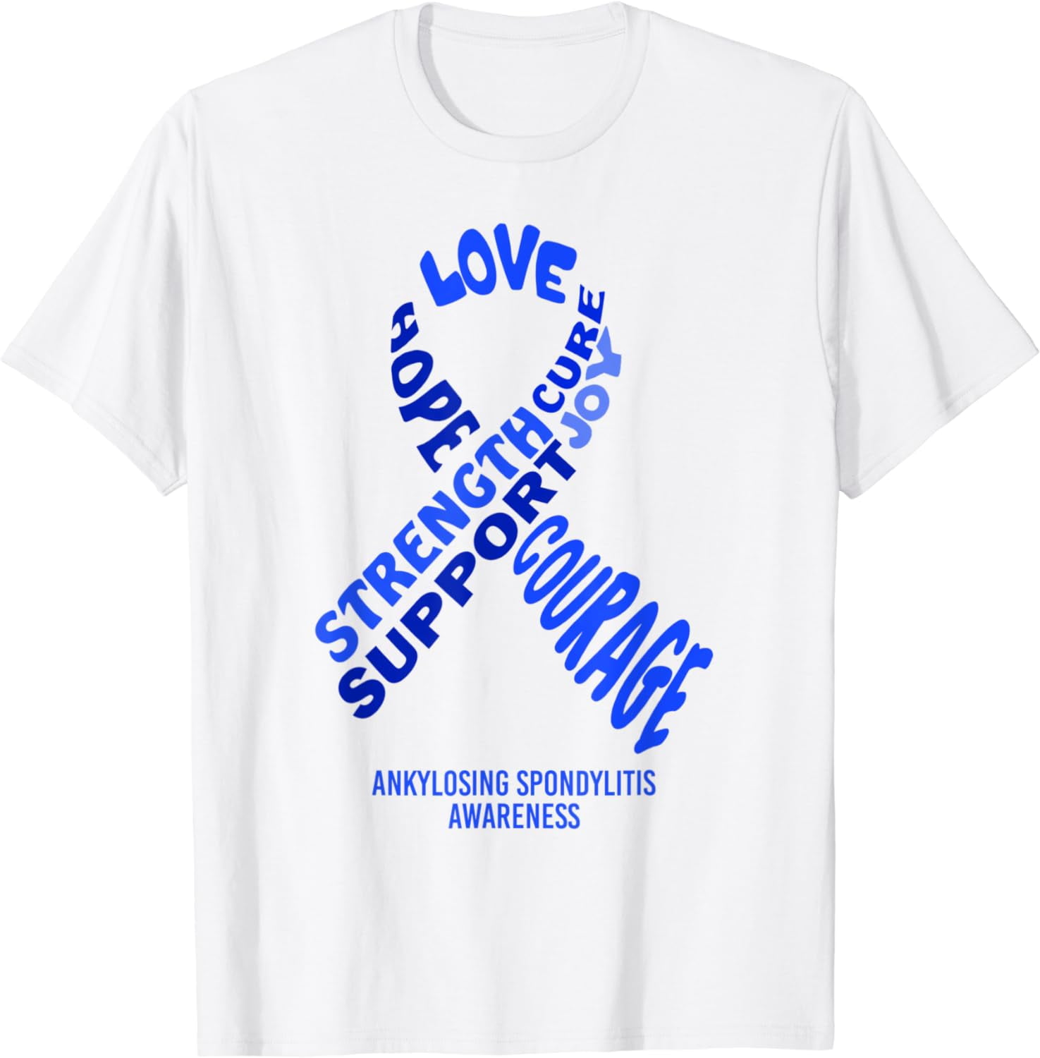 Ankylosing Spondylitis Awareness Ribbon With Words T-Shirt - Walmart.com