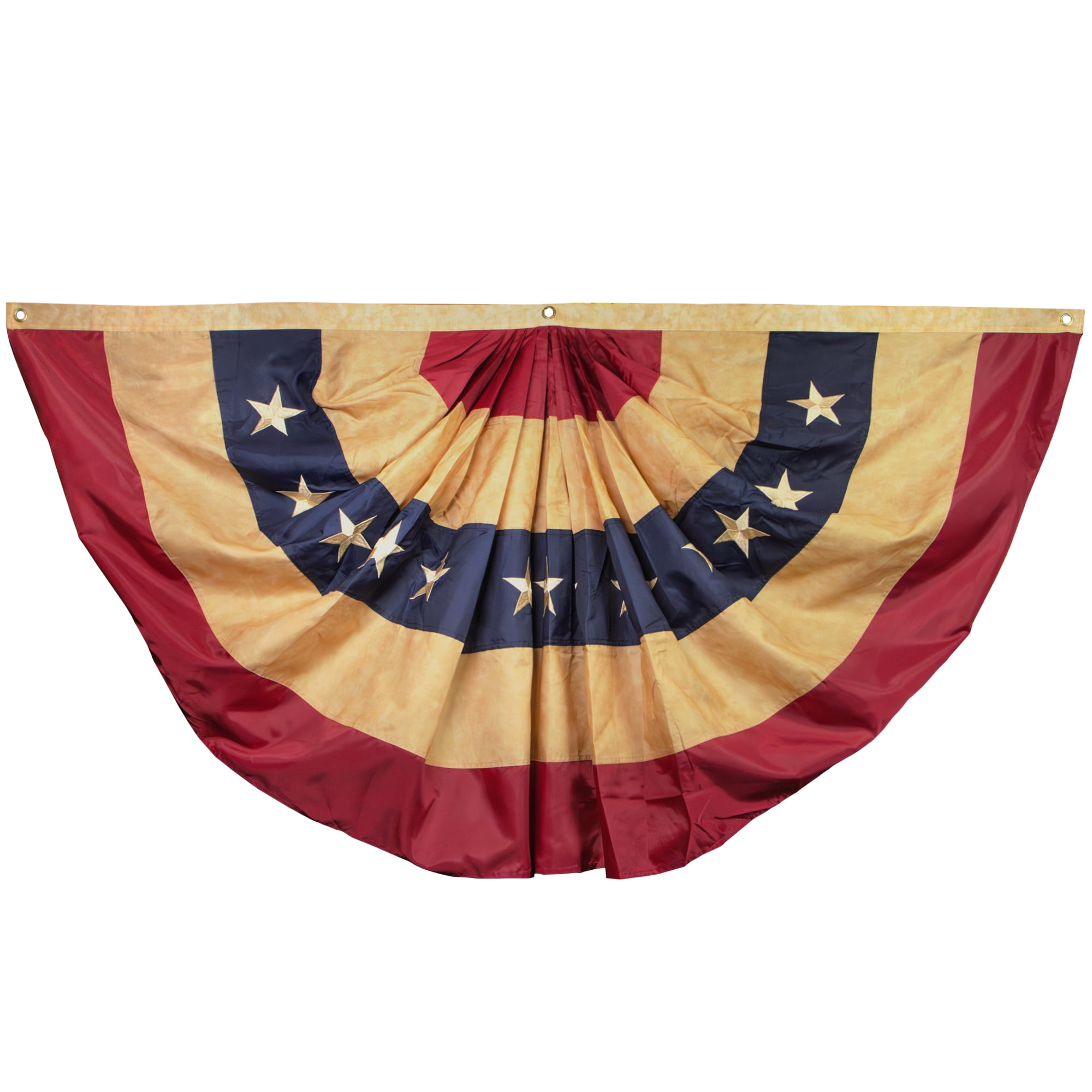 Anley 1.5x3 Ft Vintage Style USA Pleated Fan Flag - American US Bunting ...