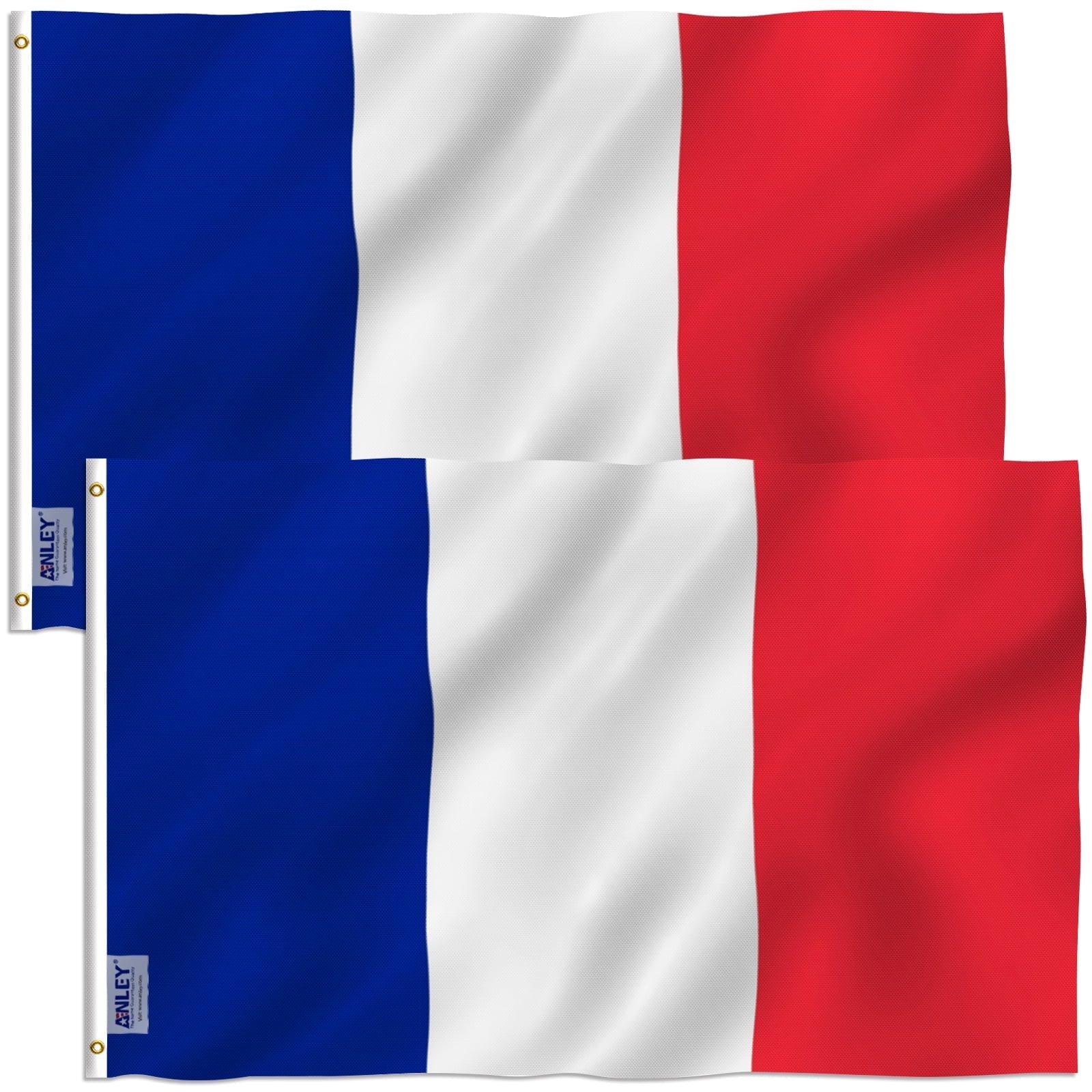 Anley (2 Pack) 3x5 Foot France Flag - French National Flags Polyester ...