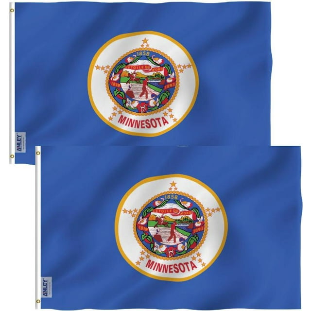 Anley 2 Pack Minnesota State Flag 3x5 Foot - Minnesota MN Flags ...