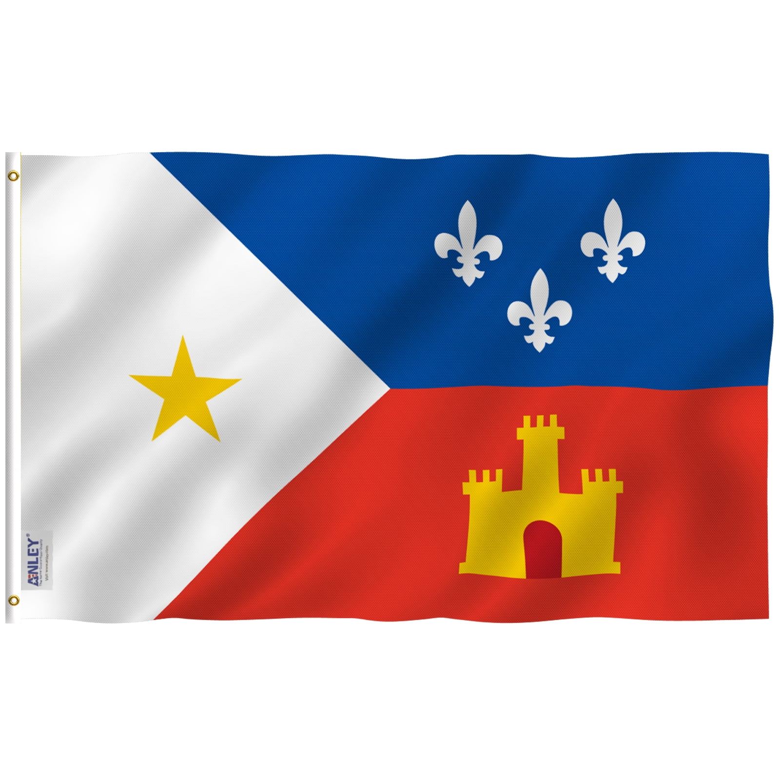 Anley Acadian Flag, Cajun Acadiana Flag, 3x5 ft Polyester, Fade ...