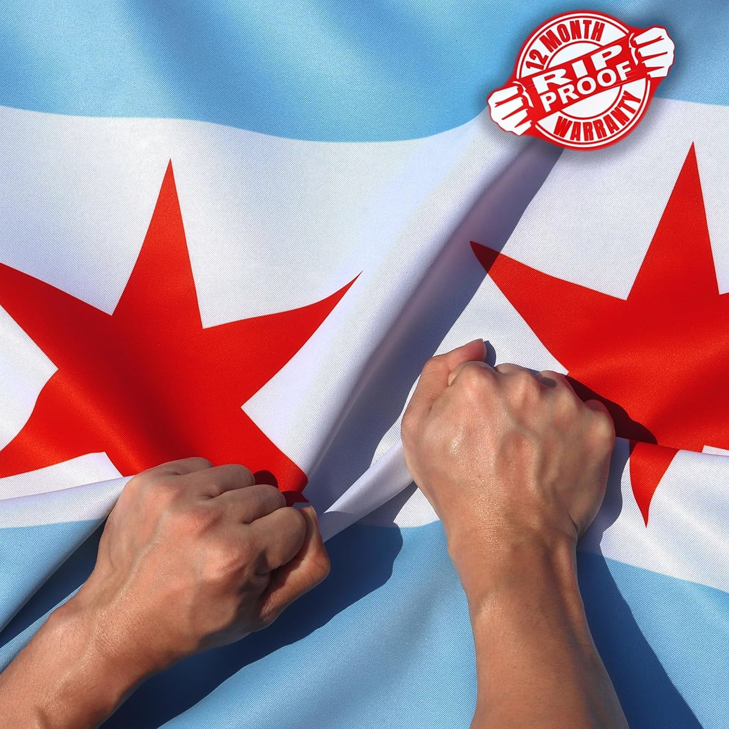 Anley 3' x 5' Rip-Proof Technology Double Sided 3-Ply City of Chicago ...