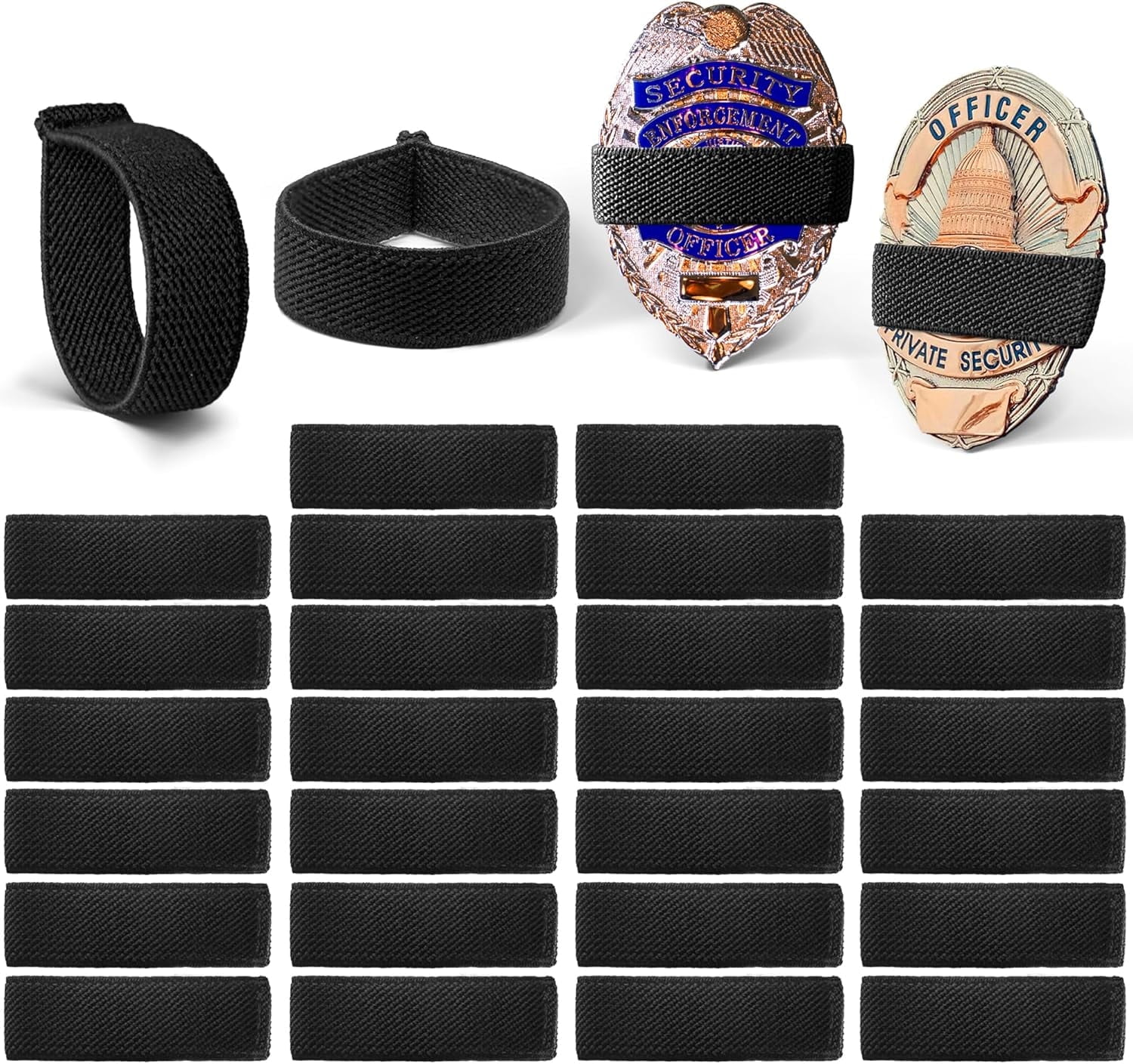 Anley 30 Pcs Black Mourning Bands - High Elastic Twill Bands - Honor ...