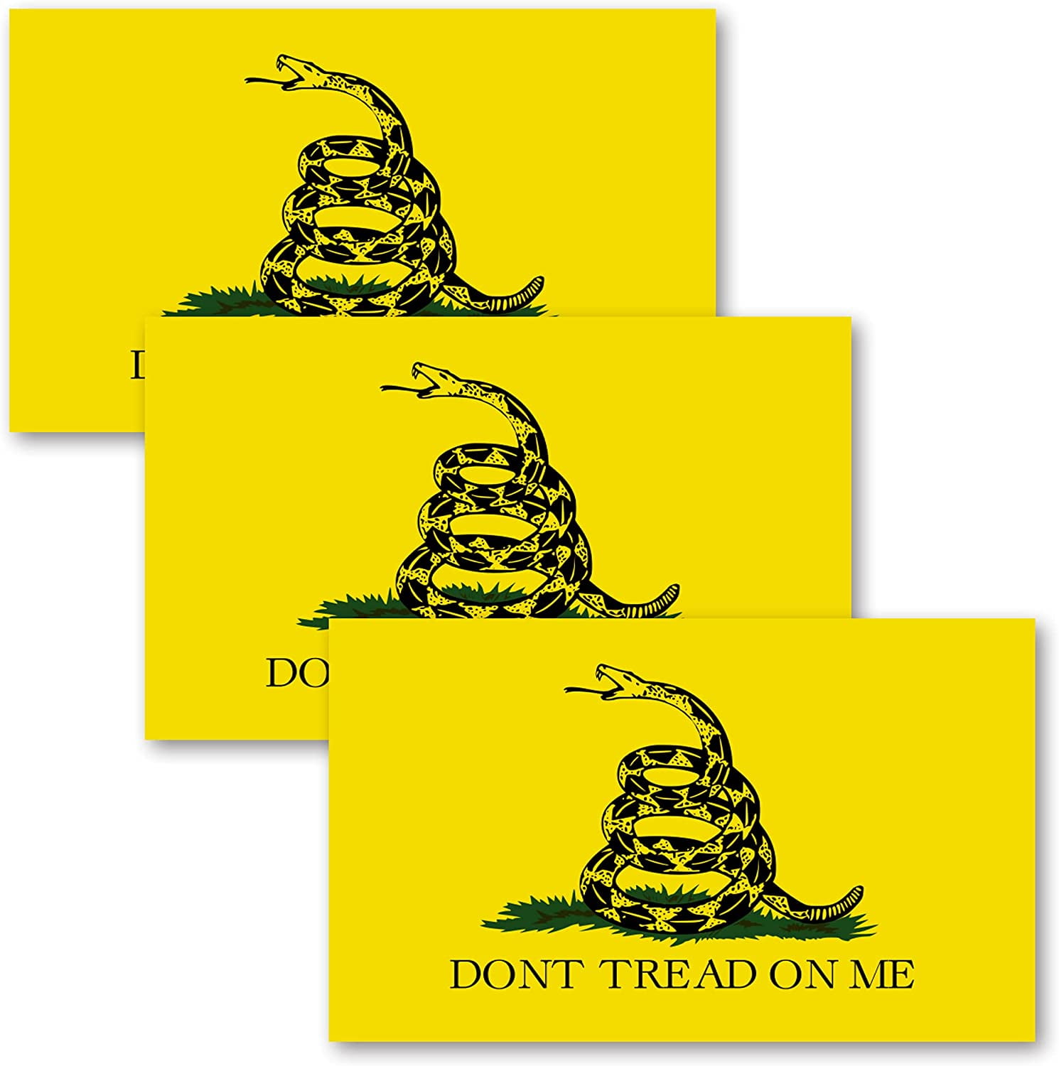 Anley 3Pcs Don't Tread on Me Decal 5" X 3" - Car and Truck Reflective ...