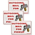 Anley Reflective Outgoing Mail for Pickup Magnet Sign 4x6 In - 3 Pack ...