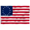 Anley Vintage Style Tea Stained American US Flag 3x5 Foot Nylon ...