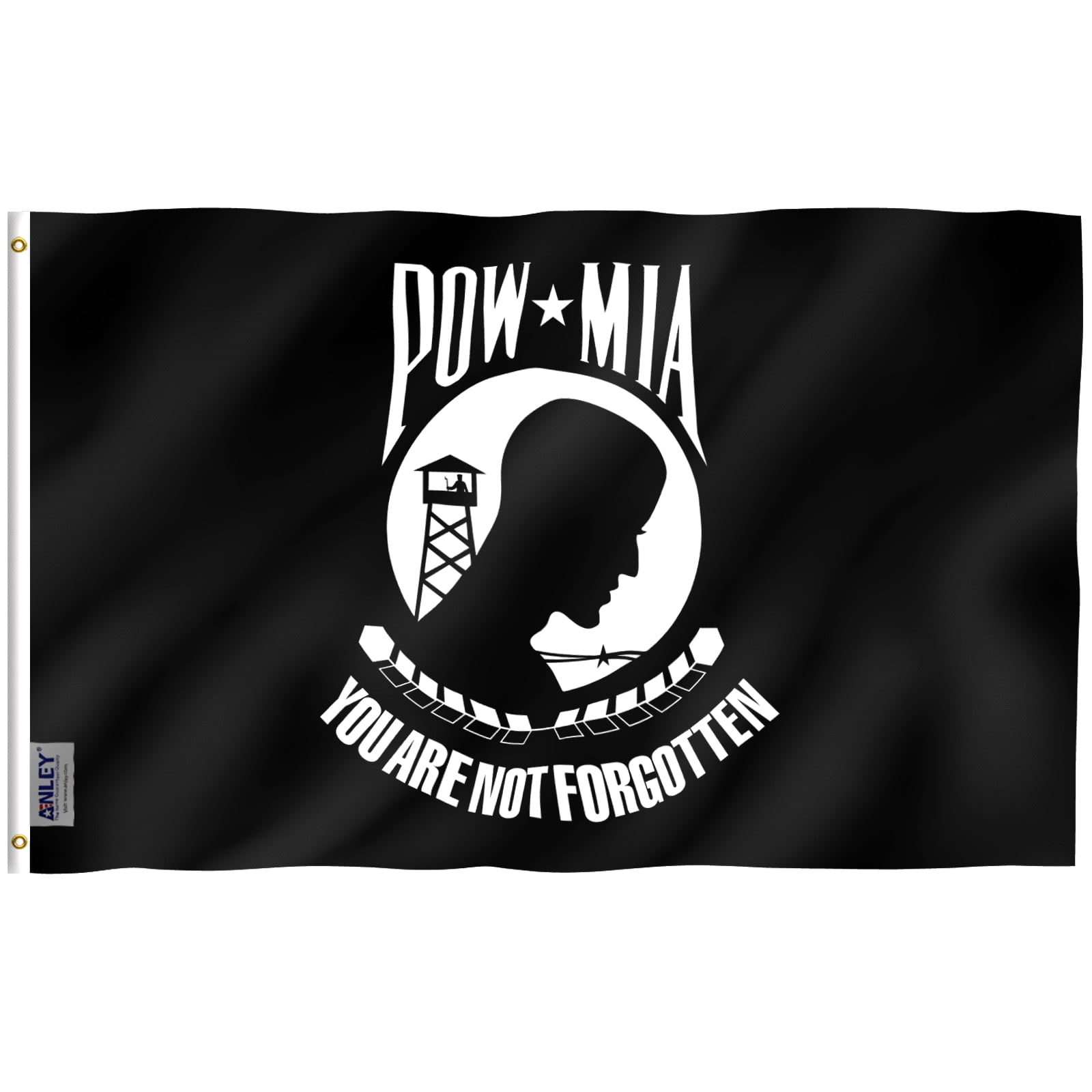 Anley Military 3x5 Foot POW MIA Flag - Durable Polyester, Not Forgotten ... Anley Military 3x5 Foot POW MIA Flag - Durable Polyester, Not Forgotten ...