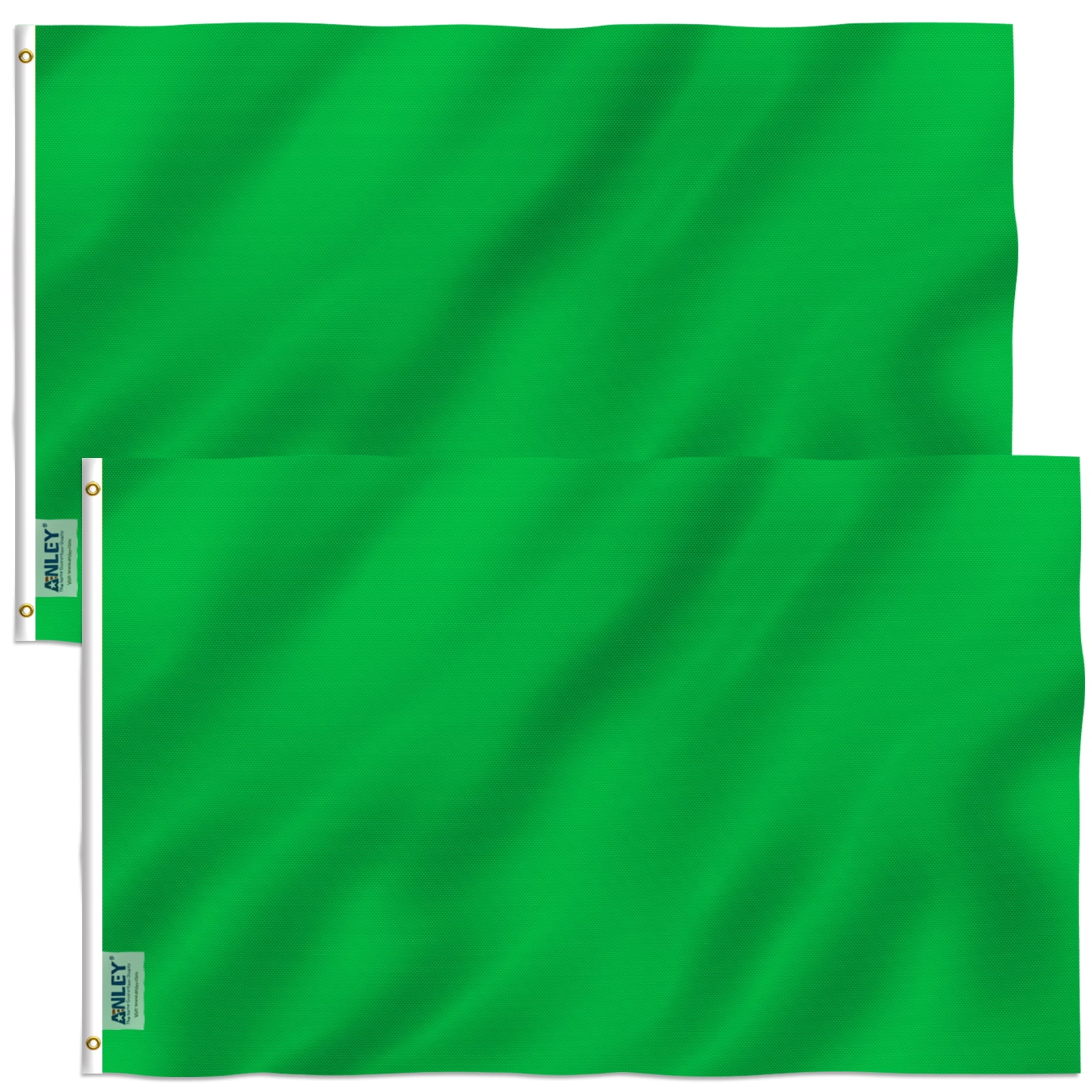 Anley 3x5 Foot Solid Green Flag - Plain Green Flags Polyester (Pack of ...
