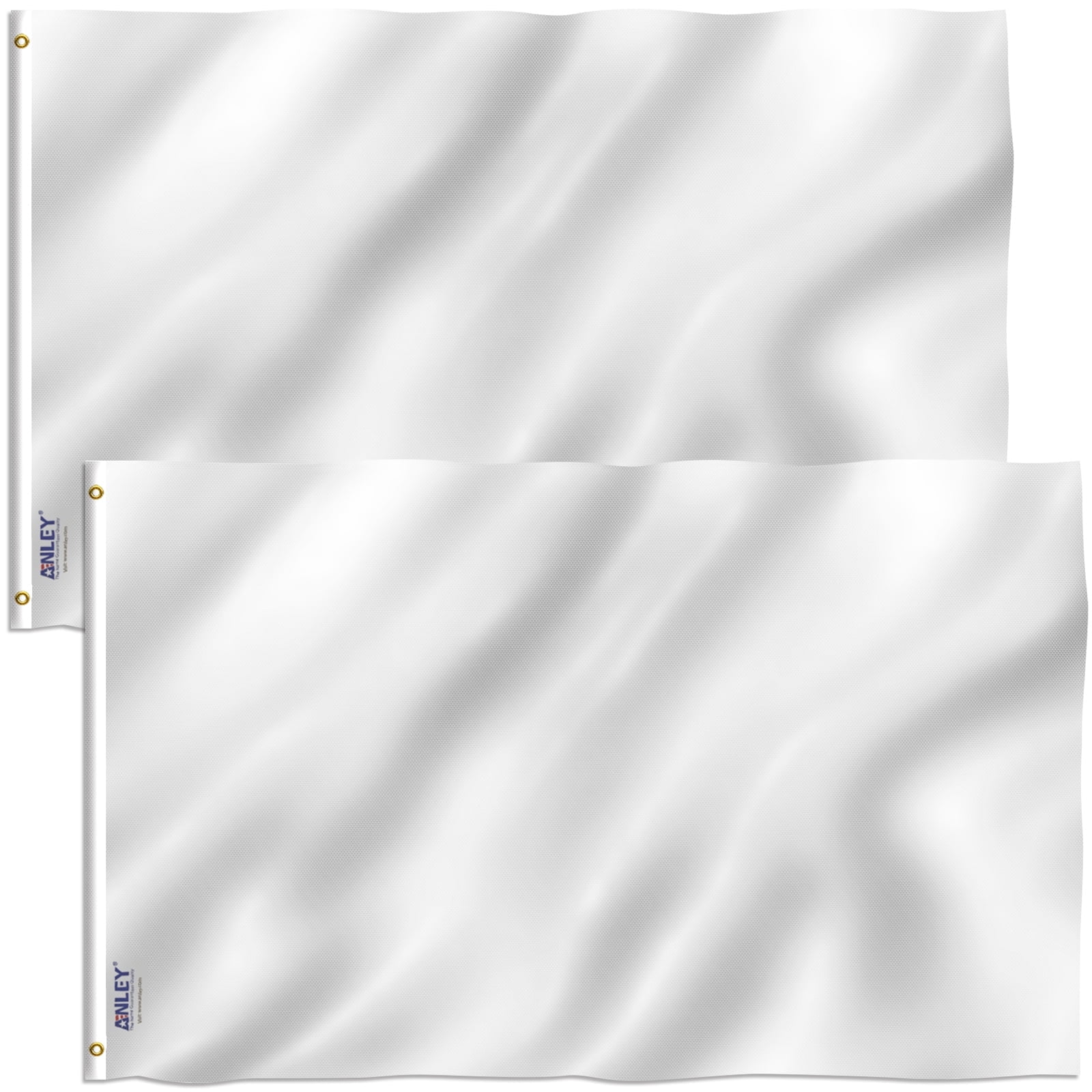 Anley Durable 3x5 Ft Solid White Flags - Fade Proof Polyester for Low ...